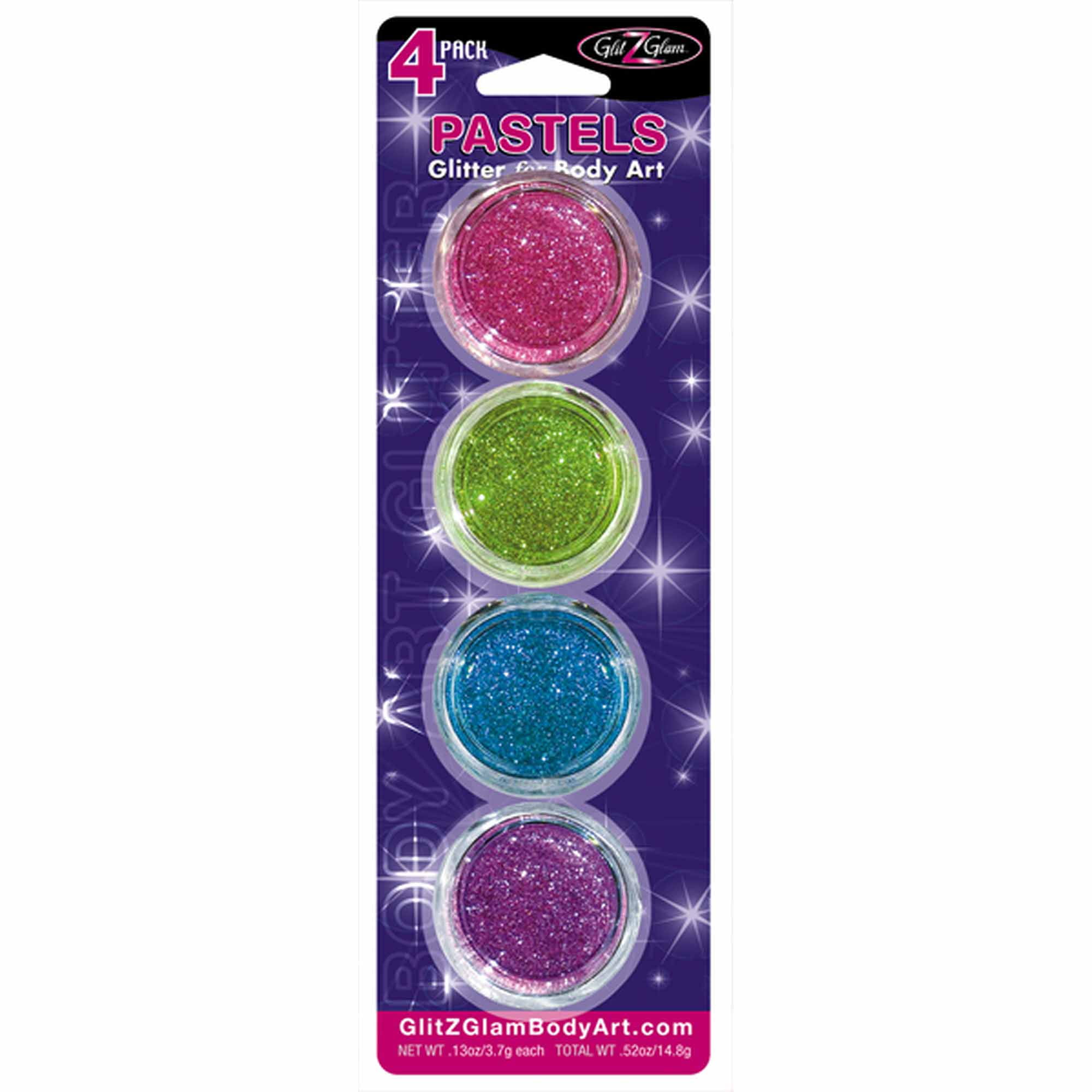 GlitZGlam Glitter Tattoo Refill, Extra Large Glitter 4pk - Walmart.com