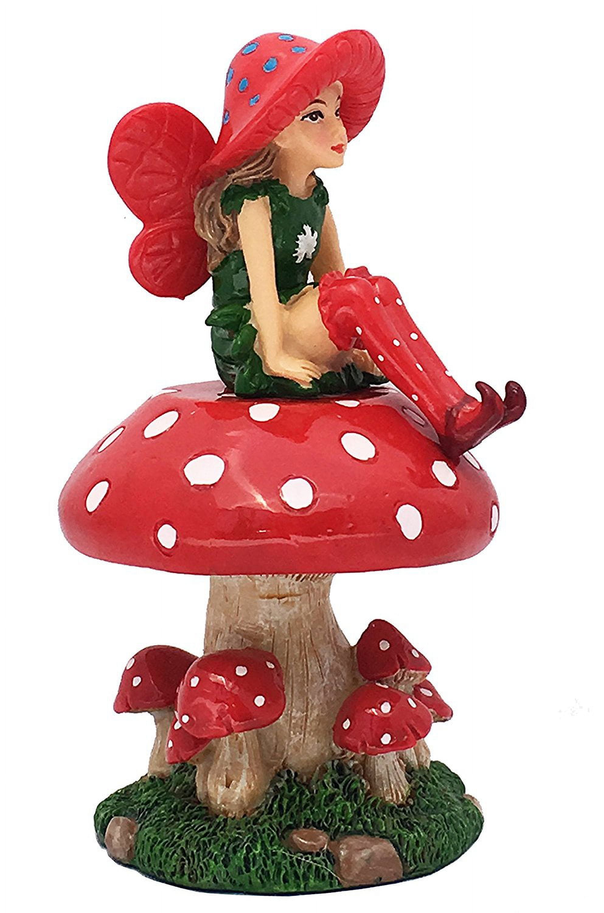 GlitZGlam LULU the Fairy with a Detachable Mushroom Fairy Stand for a ...