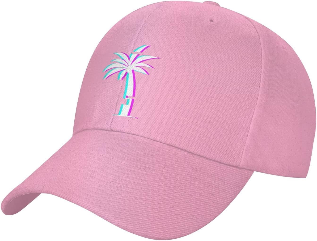 Glitch Aesthetic Vaporwave Palm Tree Hat Outdoor Cap Baseball Cap ...