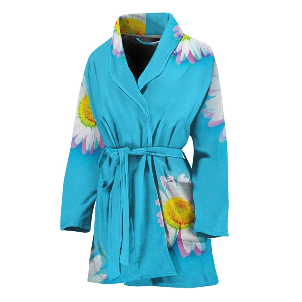 Glitch Daisy Flower Women Bathrobe One Size Univeral Fits, Daisy Floral ...