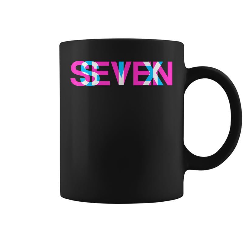 Glitch Optical Illusion Six Seven 6 7 Meme Gen Alpha Slang Coffee Mugs ...