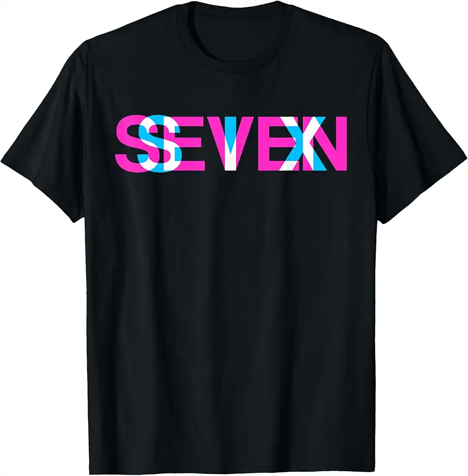 Glitch Optical Illusion Six Seven 6 7 Meme Gen Alpha Slang T-Shirt ...
