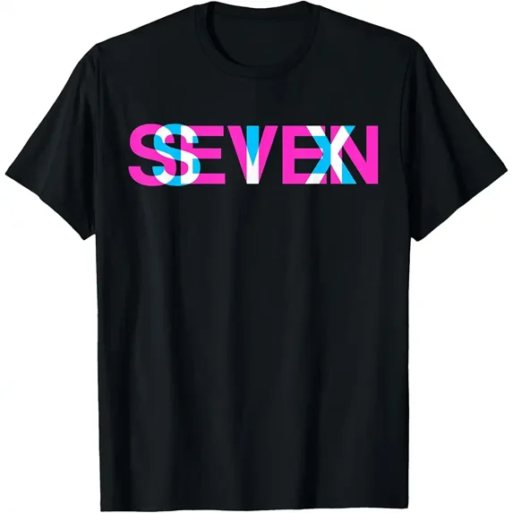 Glitch Optical Illusion Six Seven 6 7 Meme Gen Alpha Slang T-Shirt ...