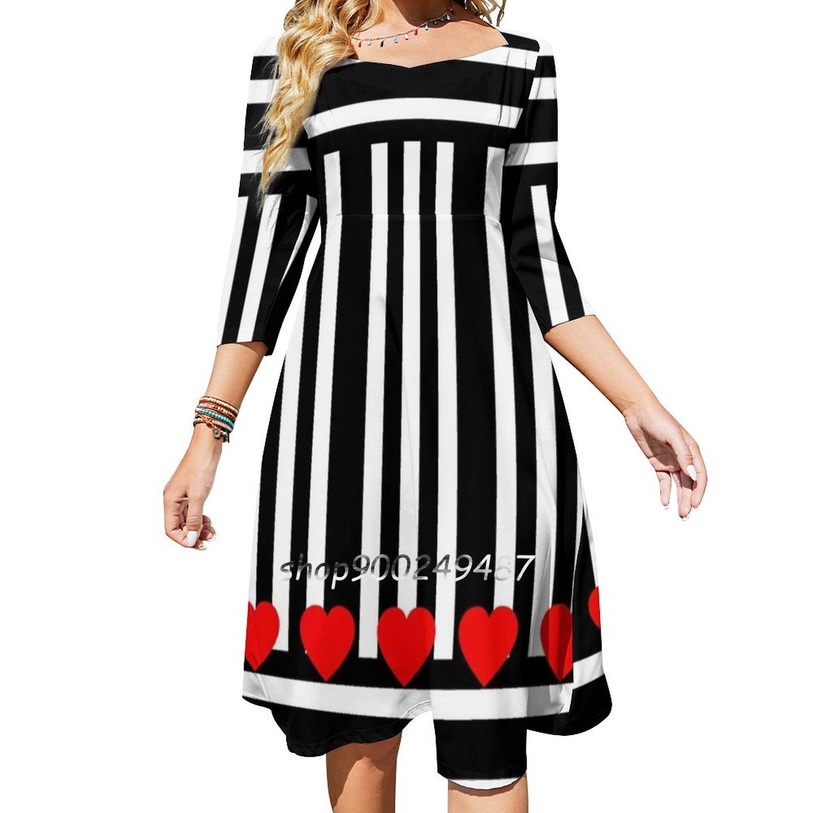 Glitched Succulents Sweet Elegant Dress Women Korean Kawaii Square ...