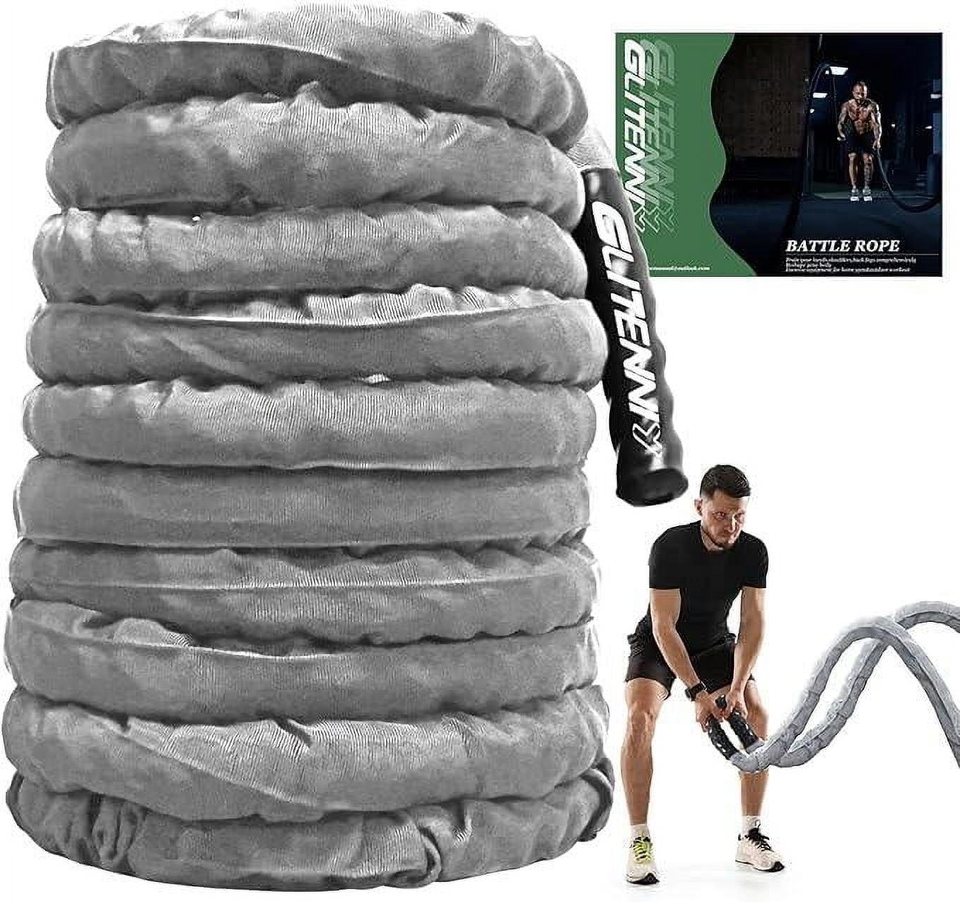 Logan's Toy Chest 30ft Battle Ropes - Workout Rope - Walmart.com
