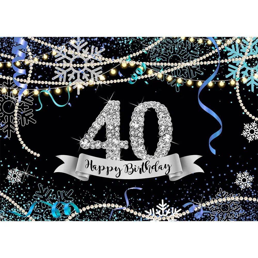 Glitter 40th Birthday Background Photography Adult Fabulous Birthday ...