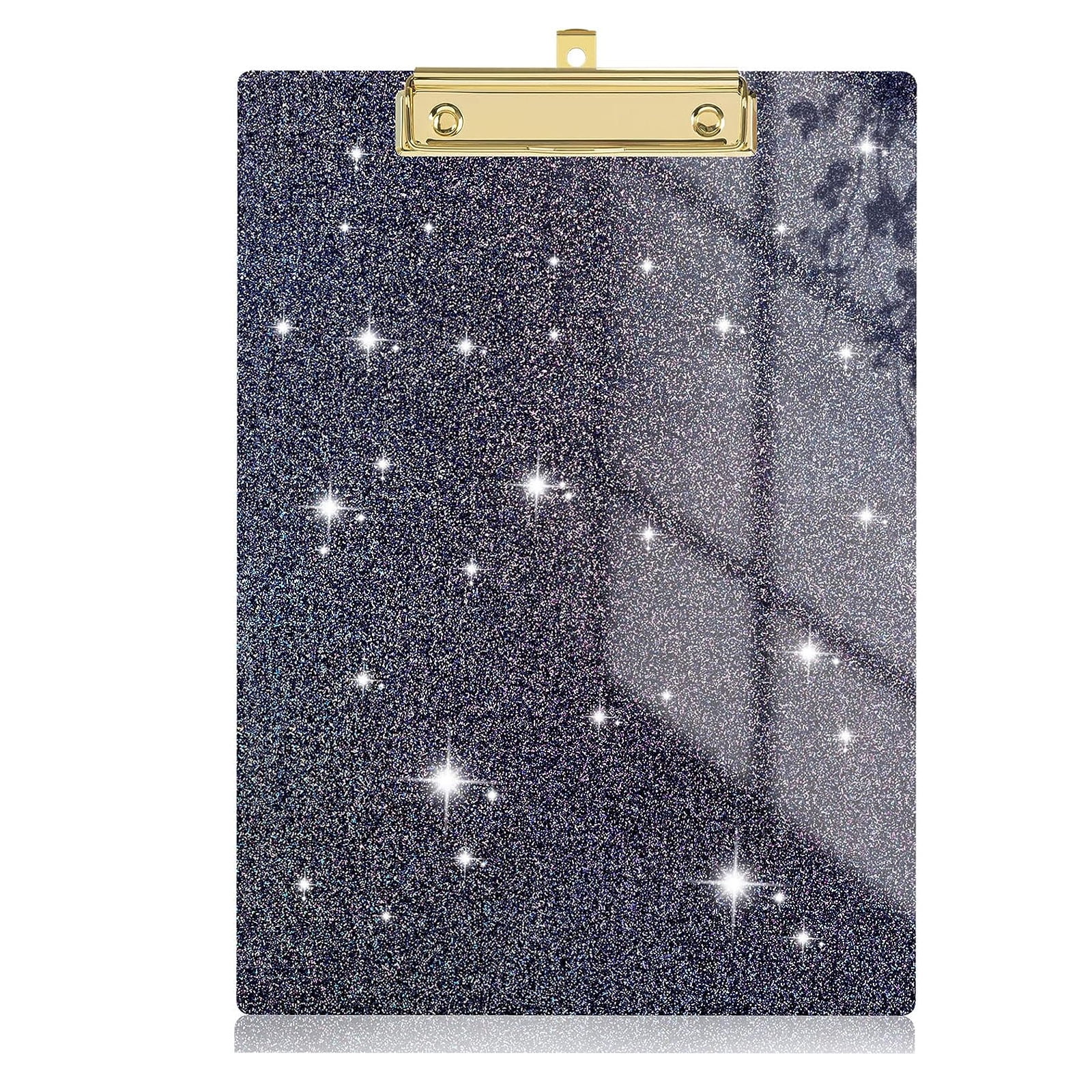 Glitter Acrylic Clipboard with Gold Metal Clip, A4 Size Clip Board for ...
