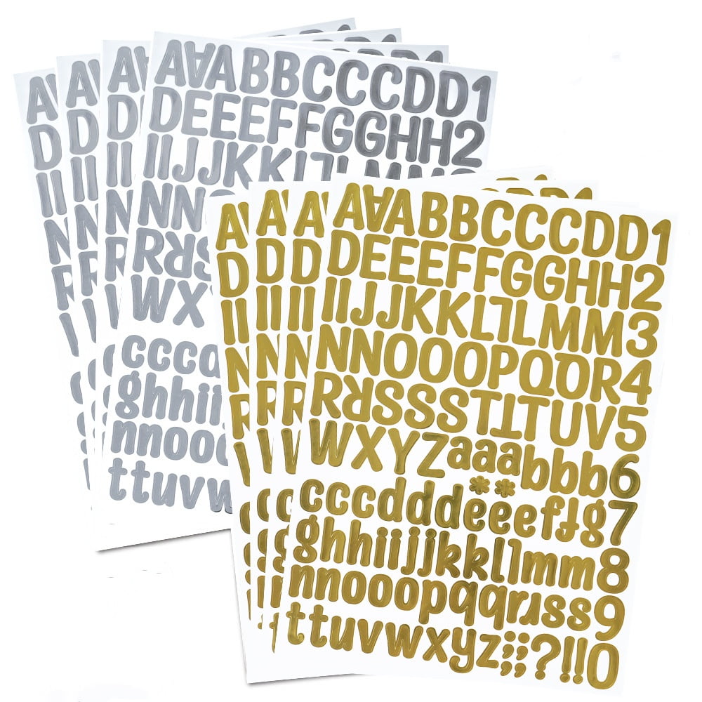 Glitter Alphabet Letter Stickers, Self-Adhesive Vinyl Waterproof Letter ...