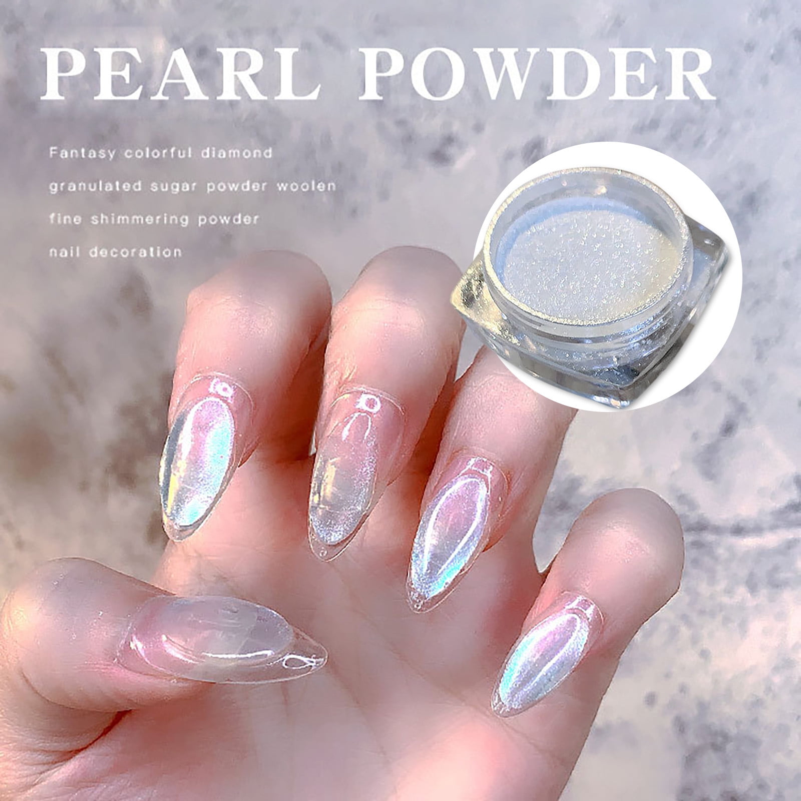 Glitter Aluminum Mirror Effect Nail Pearl Powder | Diamond Chrome ...