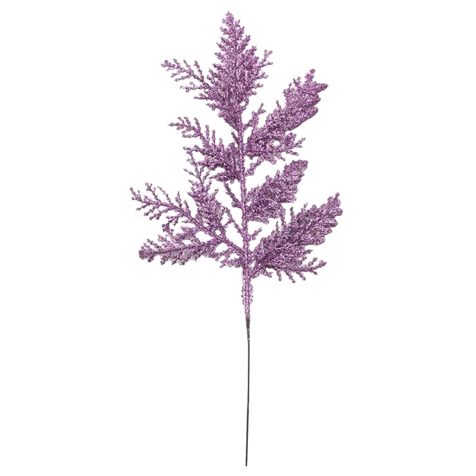 Glitter Artificial Cedar Sprigs Picks Faux Cedar Branches Stems ...