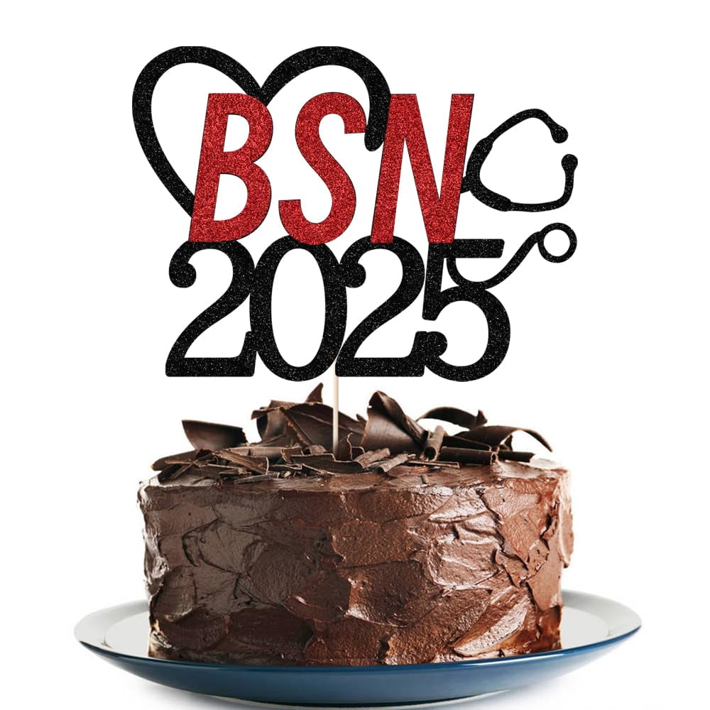 Glitter BSN 2025 Cake Topper,Congrats 2025 RST1 Nurse Grad,BSN Class of 2025/Congrats BSN, 2025 ...