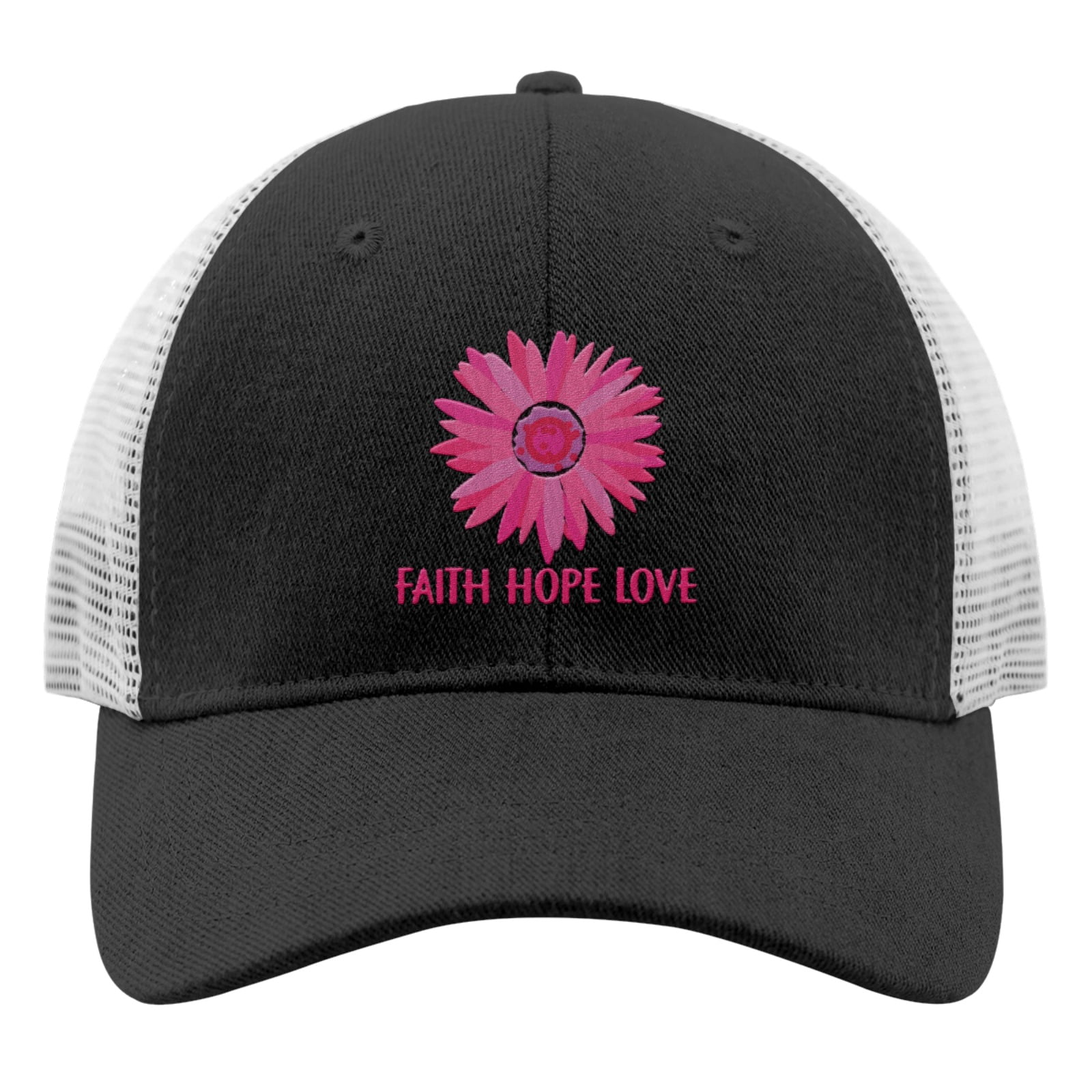 Glitter Baseball Hat faith hope loves breast cancer awareness ...