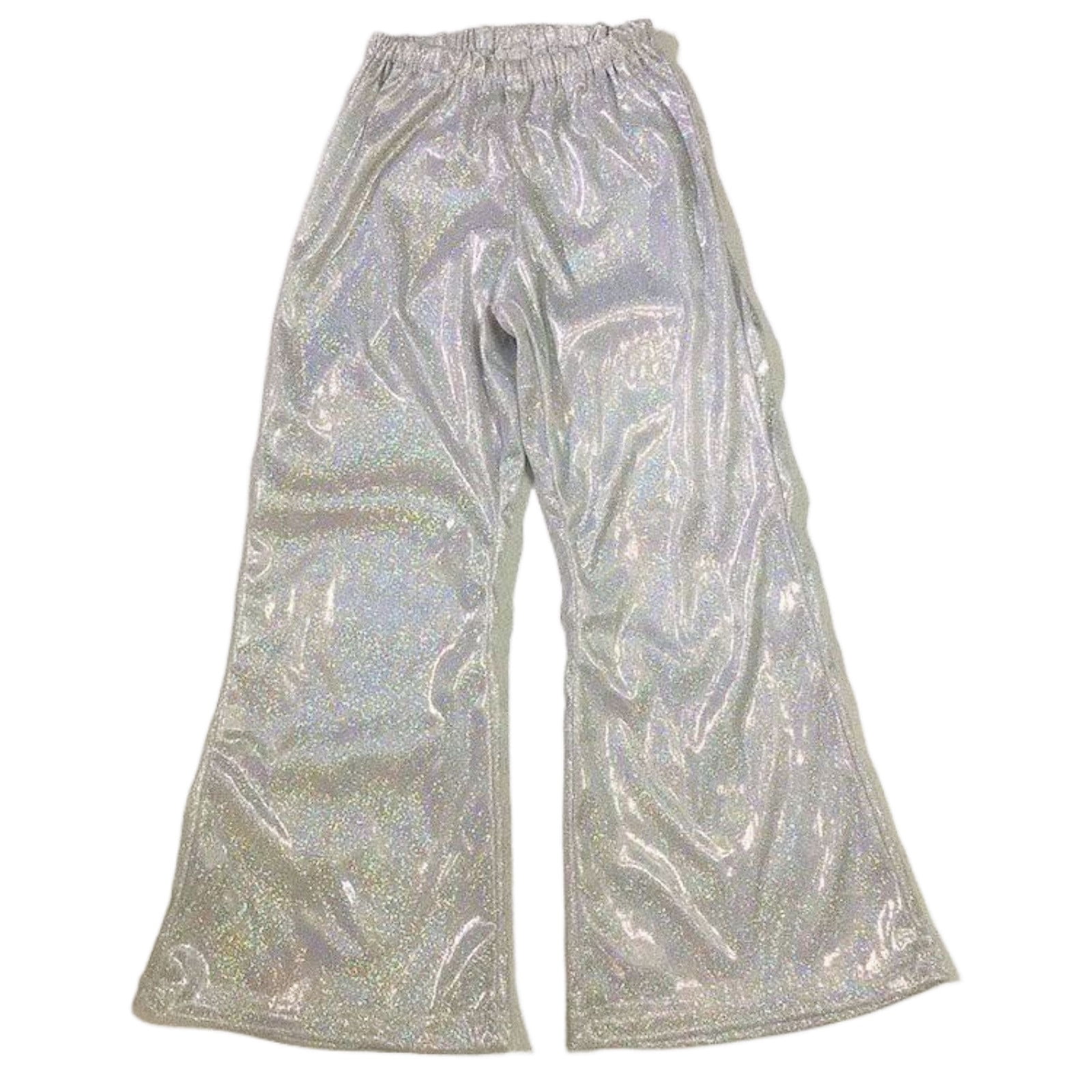 Glitter Bell Bottom Pants for Girls, Sequined Yoga Dance Trousers for ...
