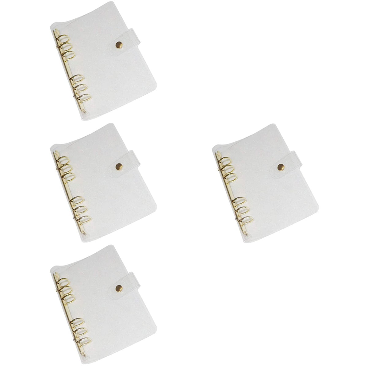 Glitter Binder Refillable Planner Clear Ring Notebook Office Travel PVC ...