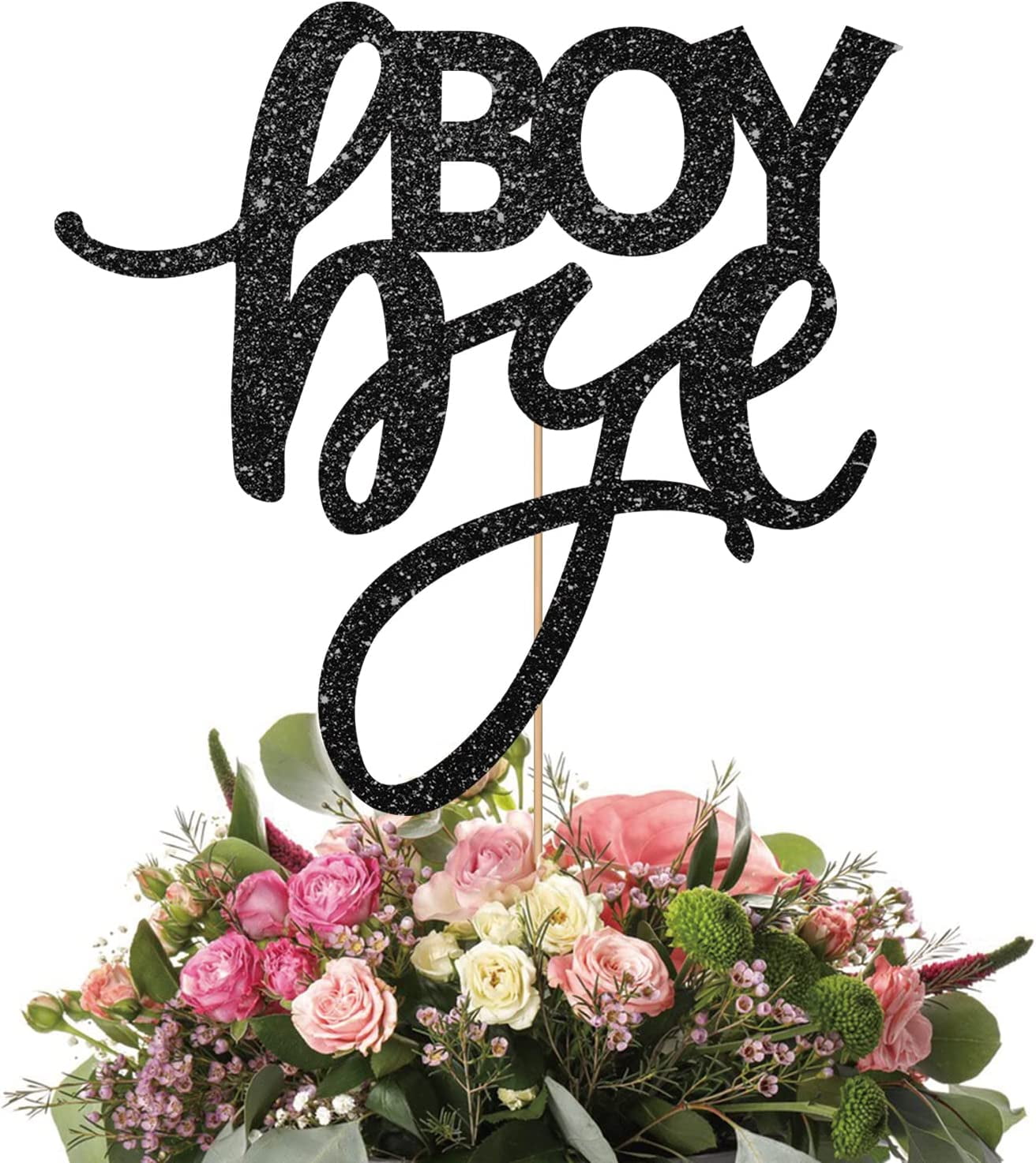 Glitter Black Divorce Cake Topper for Goodbye & Breakup Parties | Boy ...