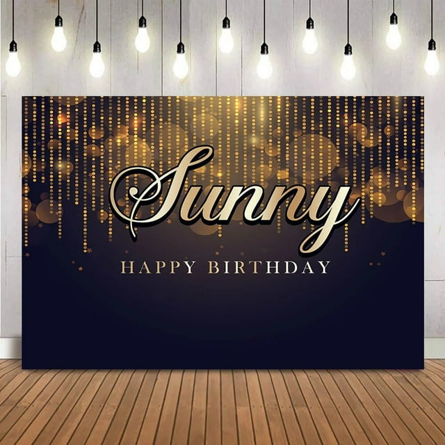 Glitter Bokeh Happy Birthday Backdrop Adult Women Birthday Party Decoration Supplies Customize ...