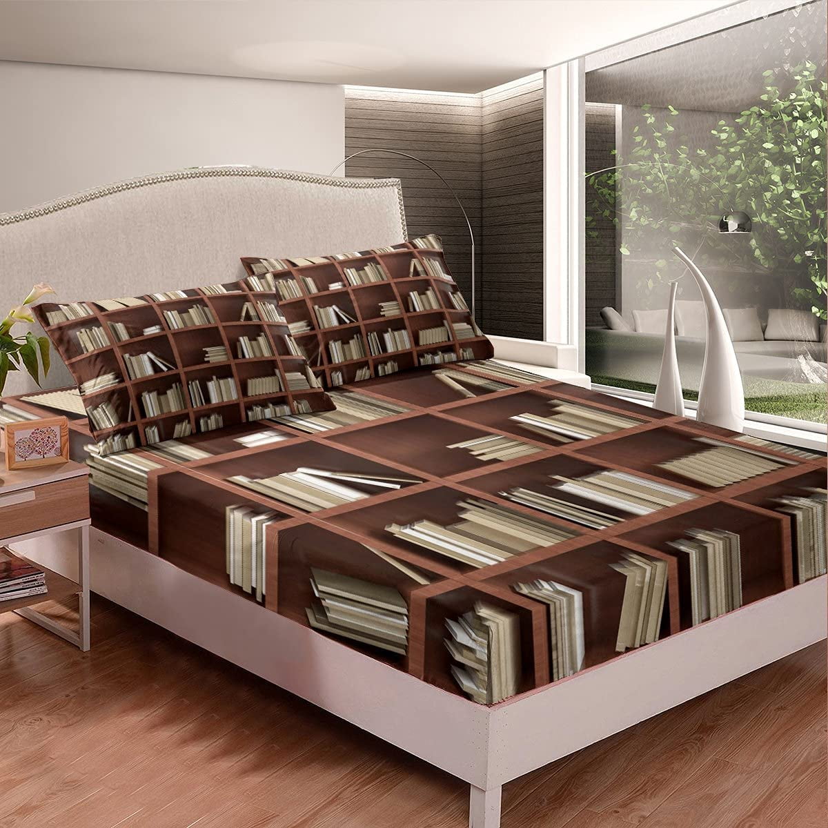 Glitter Bottom Sheet Golden Bling Sequins Bedding Set Book Wood Top ...