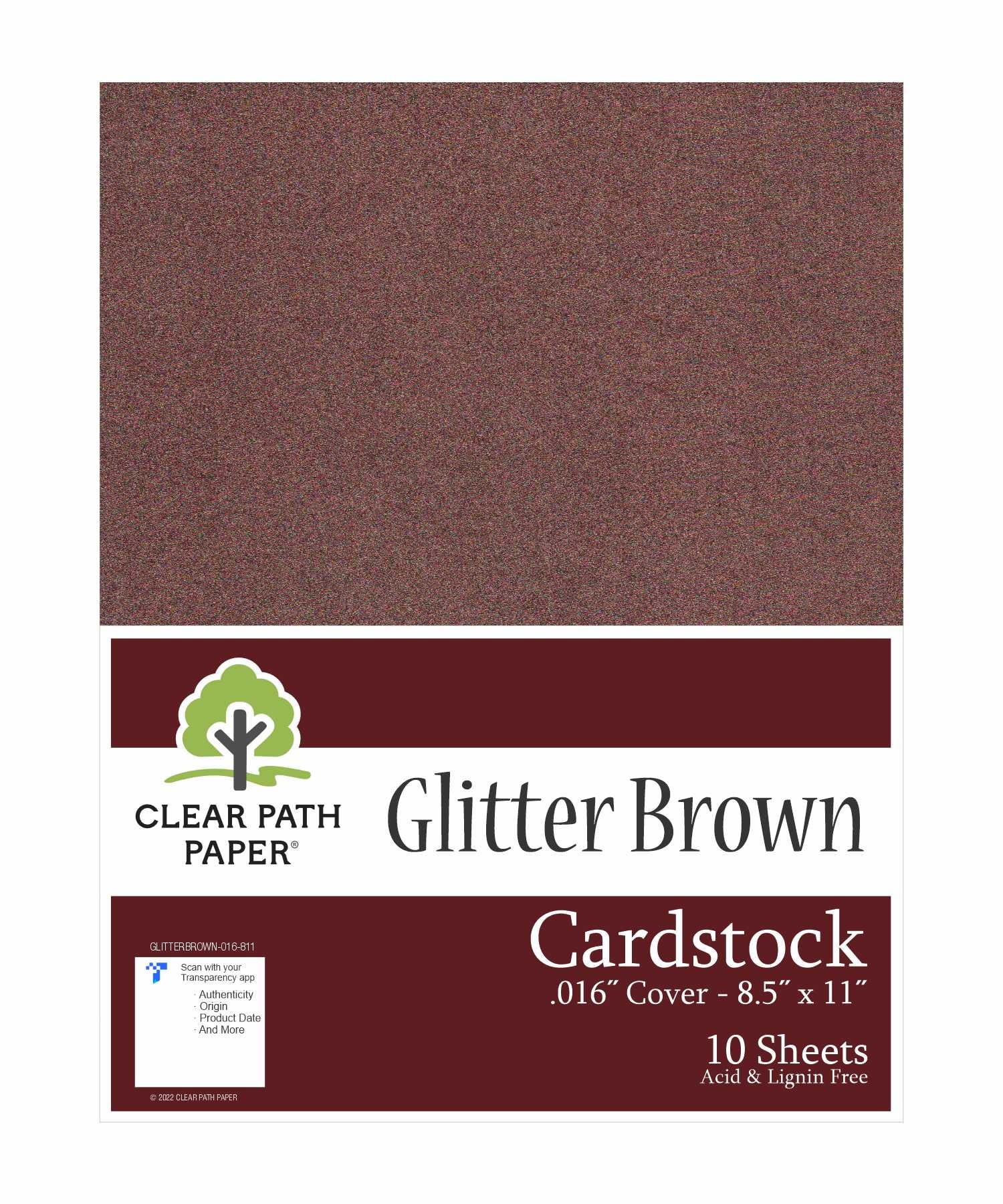 Glitter Brown Cardstock - 8.5 x 11 inch - .016" Thick - 10 Sheets ...