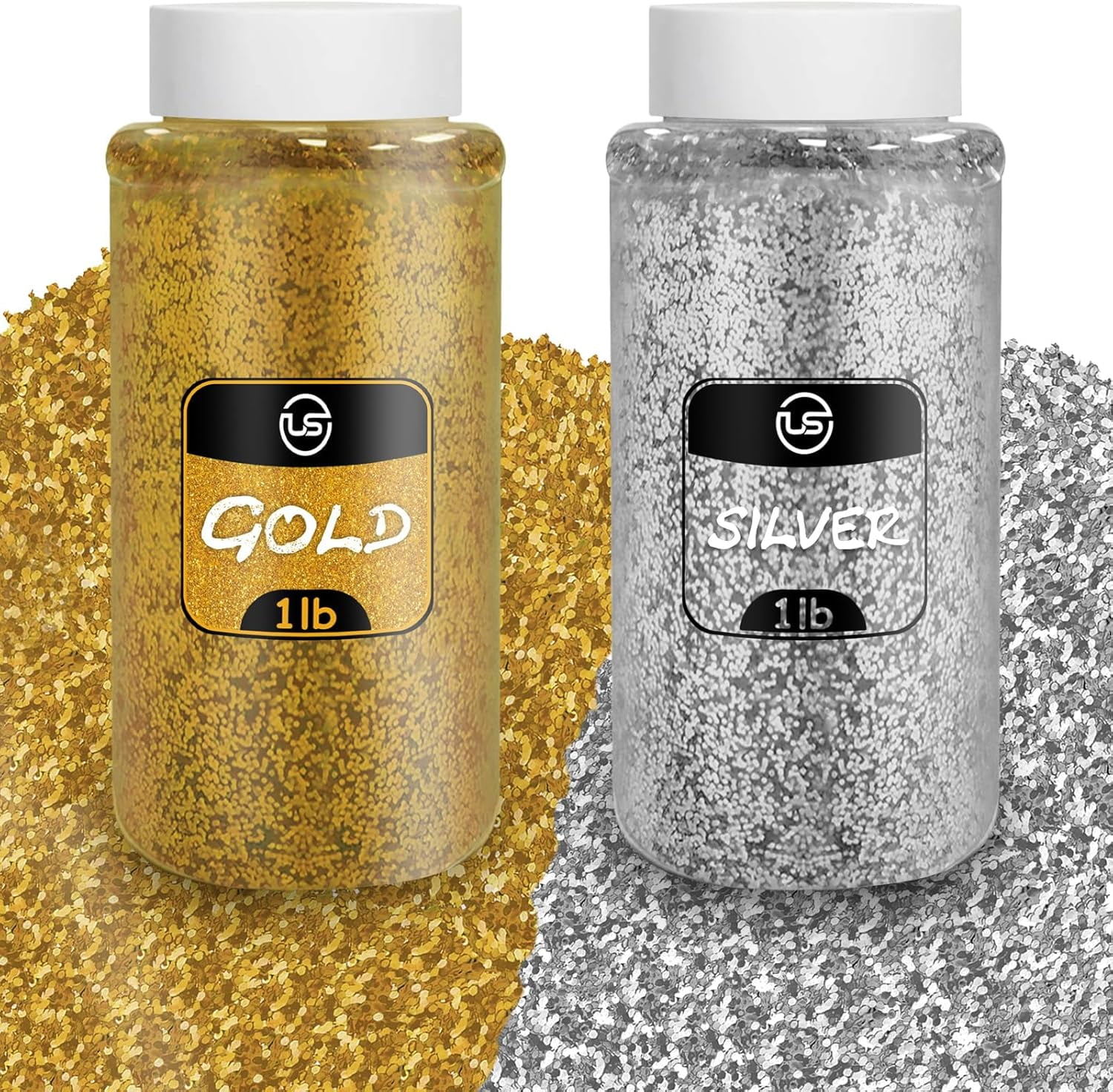 Glitter Bulk Gold Silver, Fine Glitter for Crafts, Resin and ...