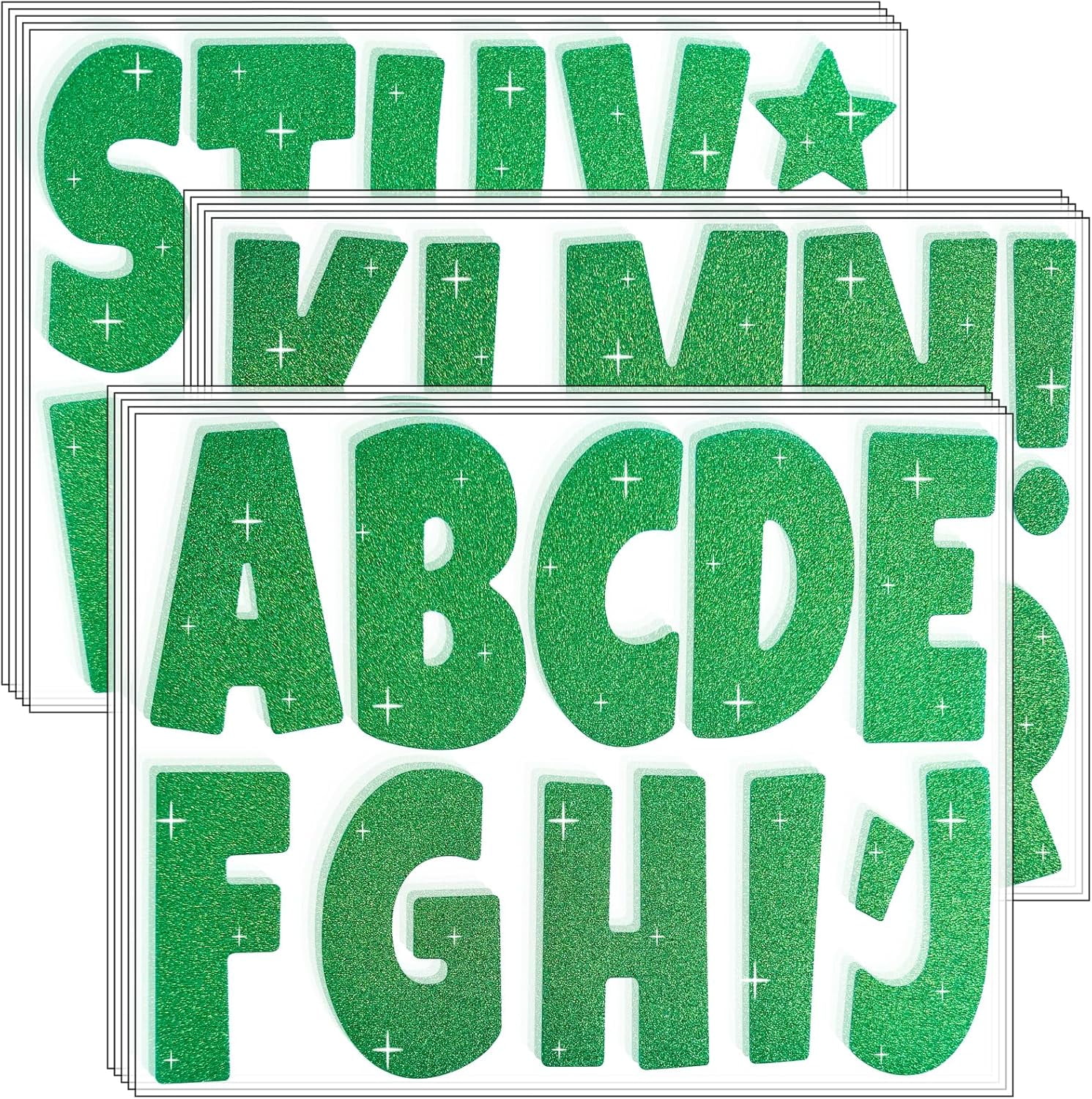 Glitter Bulletin Board Letters for Classroom Alphabet Poster Board ...