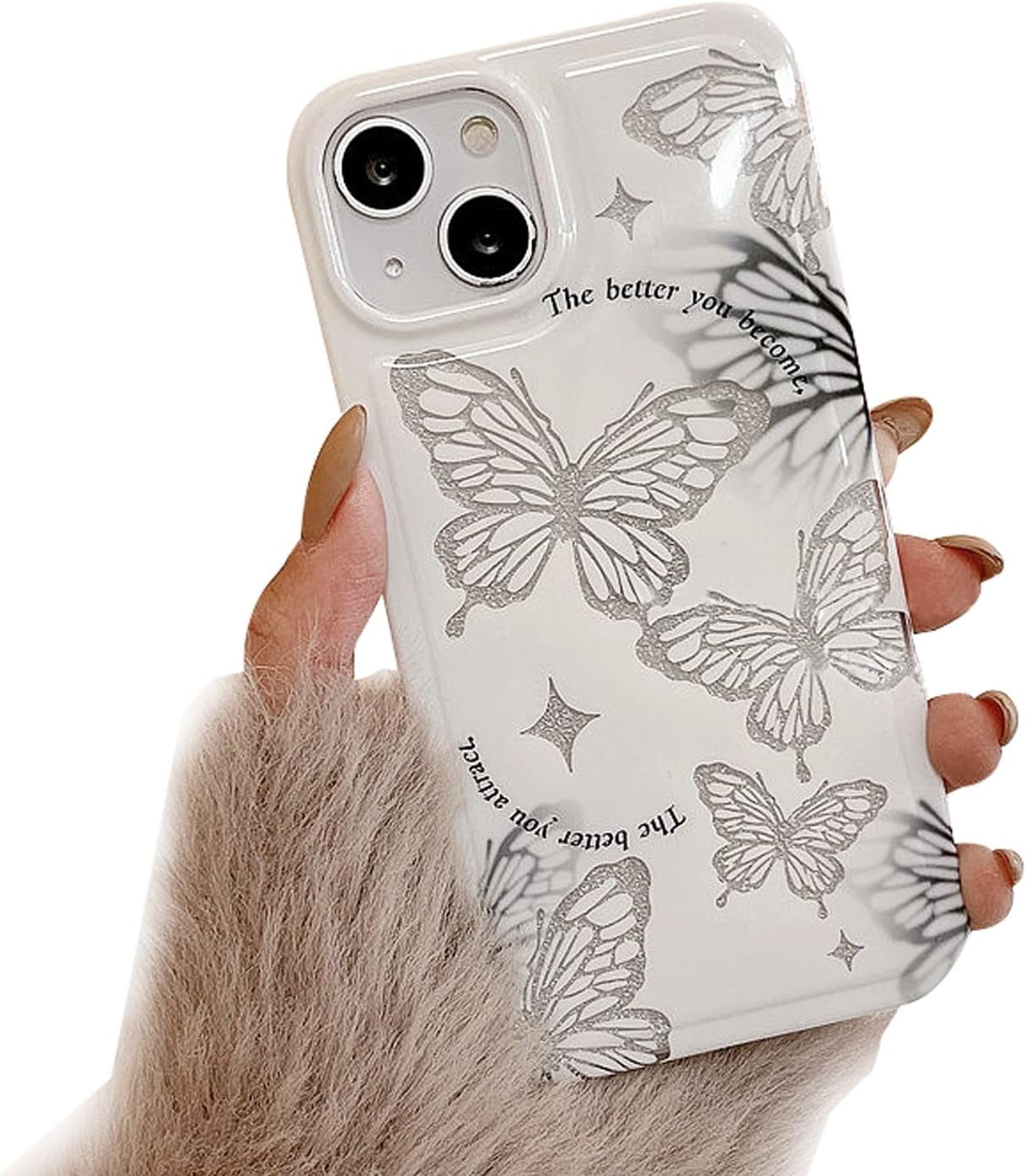 Glitter Butterfly Phone Case Compatible with iPhone 11, Korea Cute ...