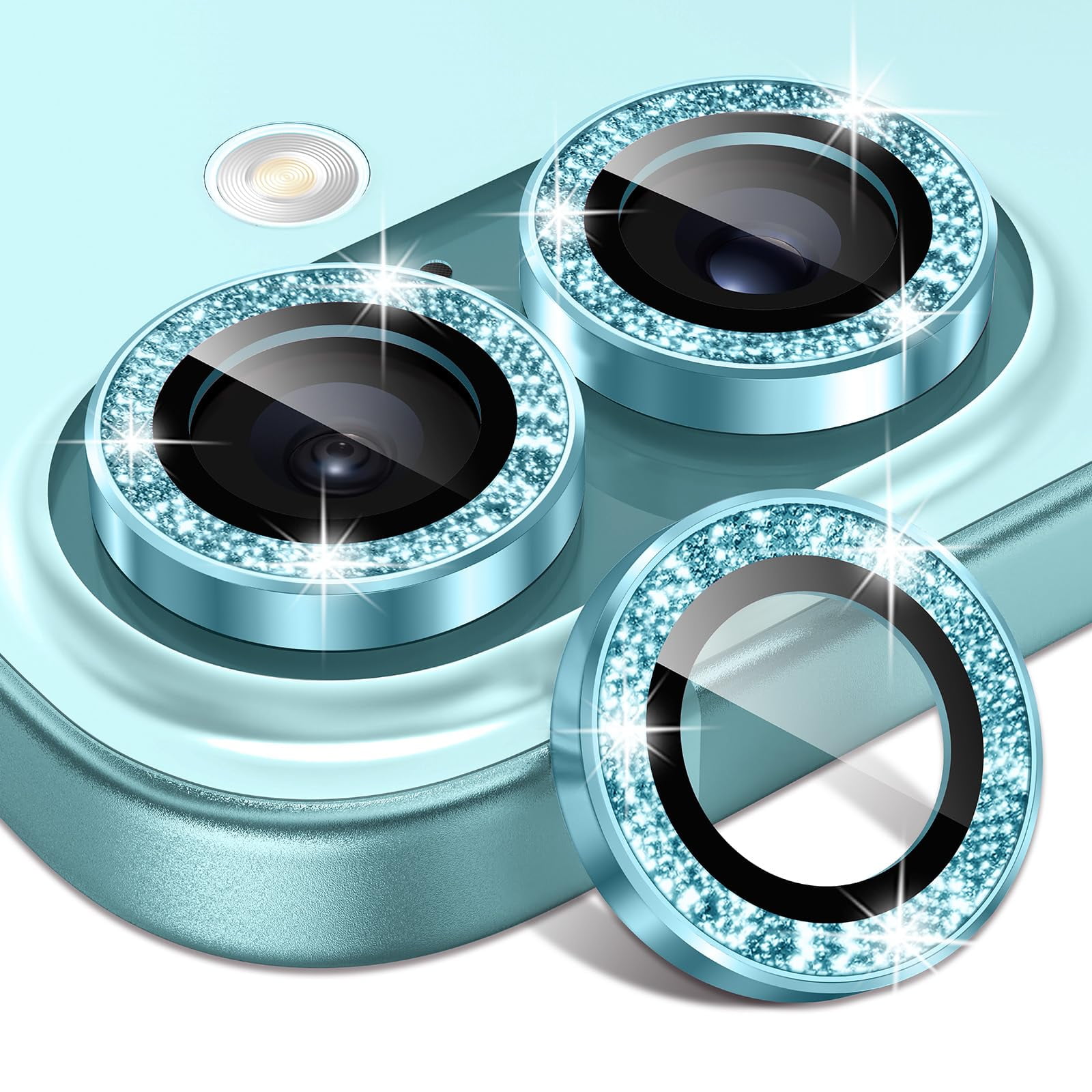 Glitter Camera Lens Protector iPhone-16 Plus H2FSD- iPhone 16 9H Anti ...