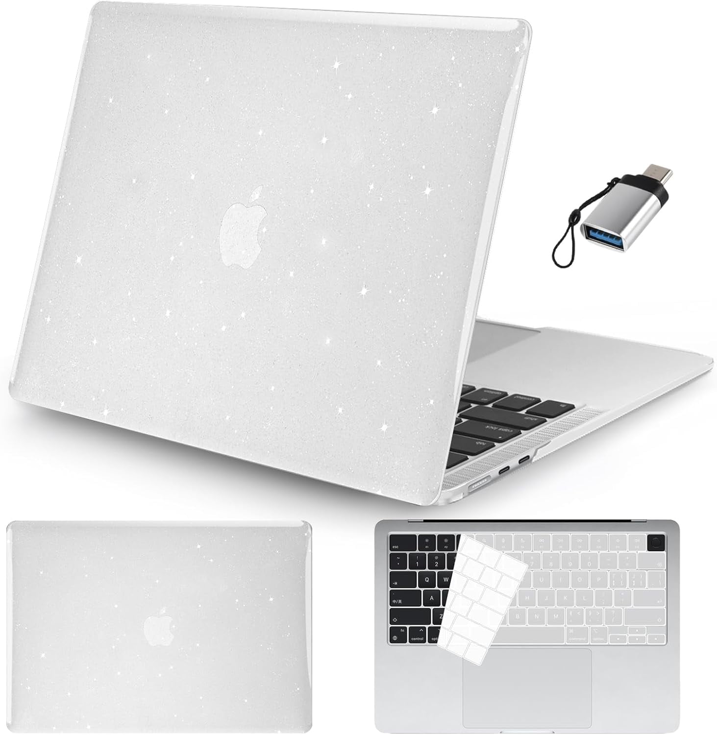 Glitter Case for MacBook Air 15 inch Case 2023 2024 Release A2941 M2&M3 ...