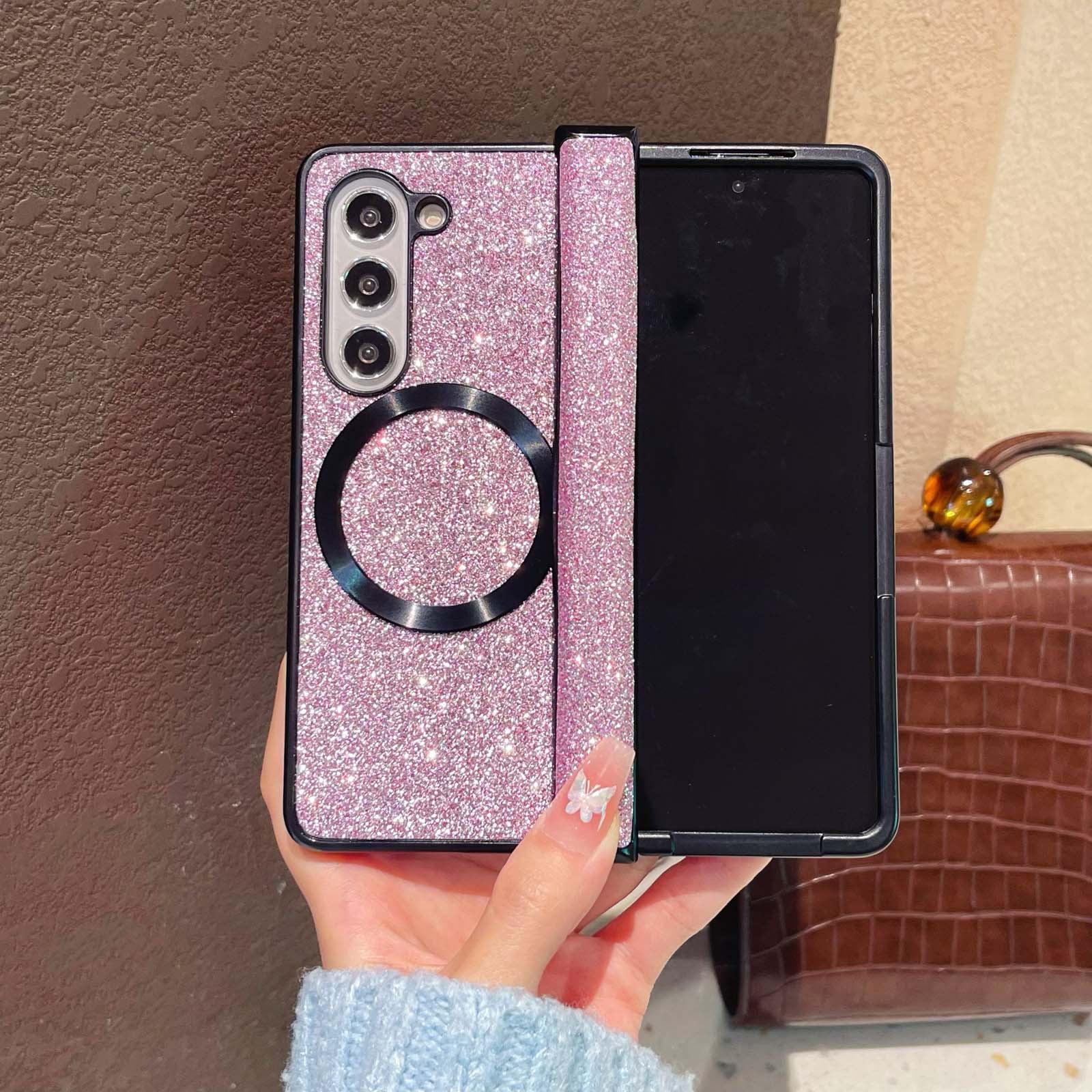 Glitter Case for Samsung Galaxy Z Fold 5, Sparkly Bling TPU+PC ...