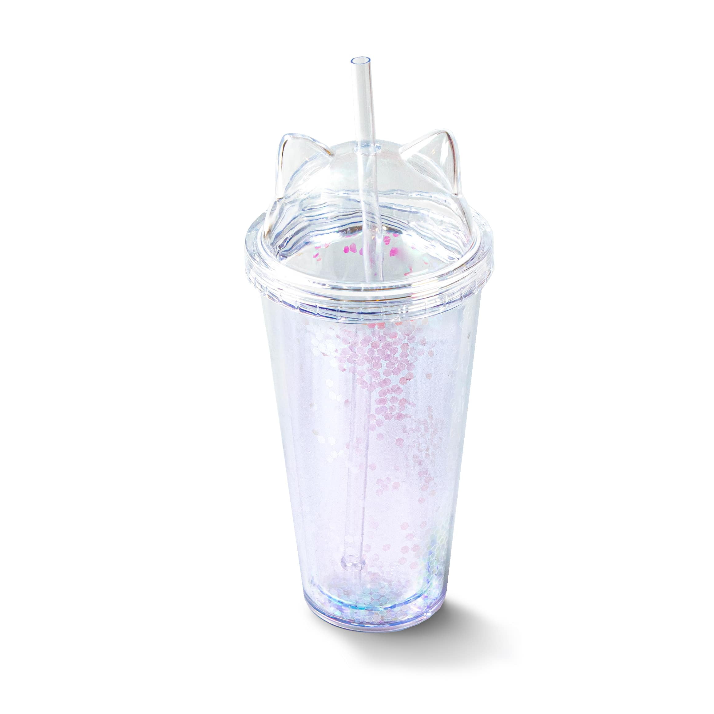 Glitter Cat Water Bottle - 5 Colors - Freefalling Design - Reuseable ...