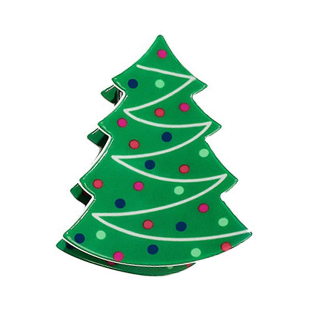 Glitter Christmas Tree Hair Claw Snowhouse Cartoon Hair Gift∷ Clip Grab ...