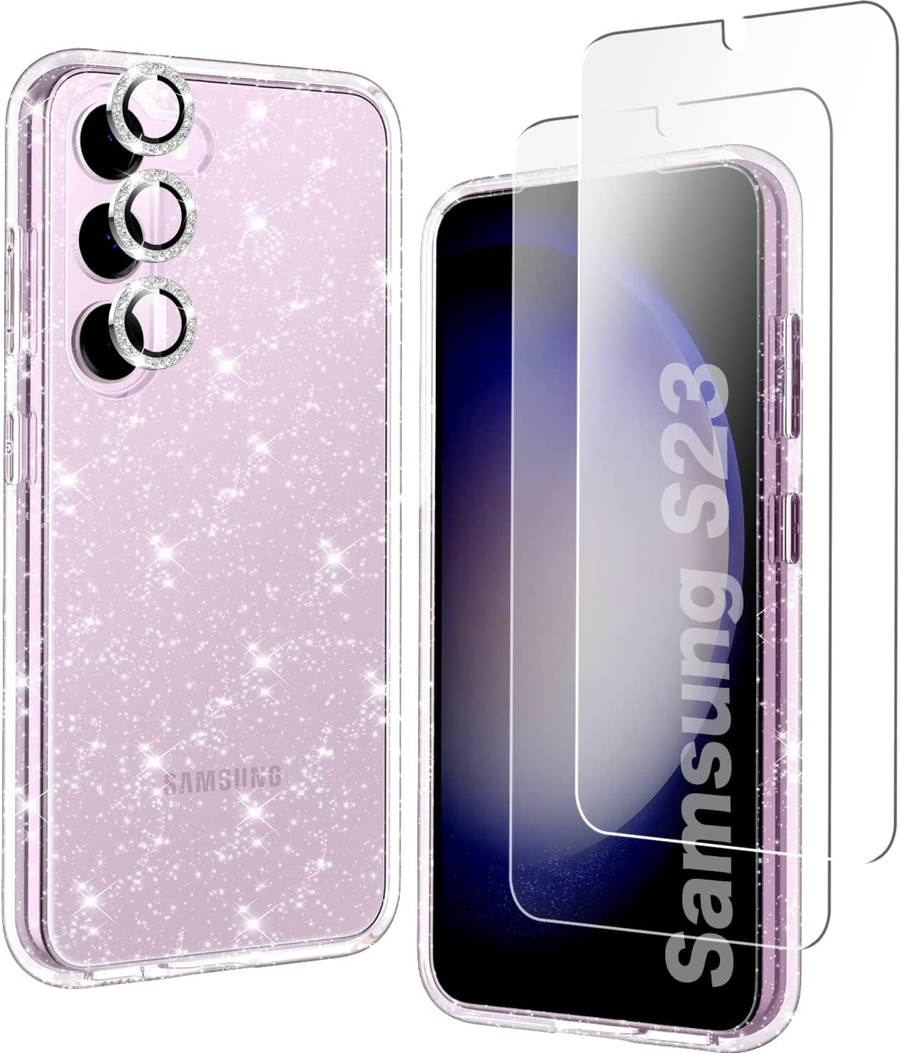 Glitter Clear Case for Samsung Galaxy S23 5G with Diamond Sparkle ...