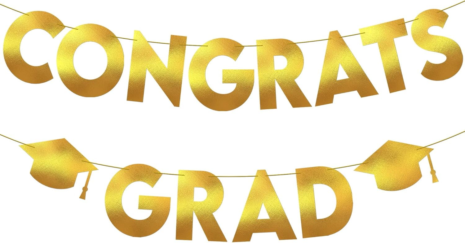 Glitter Congrats Grad Banner Red and Black - 10 Feet | Black and Red ...