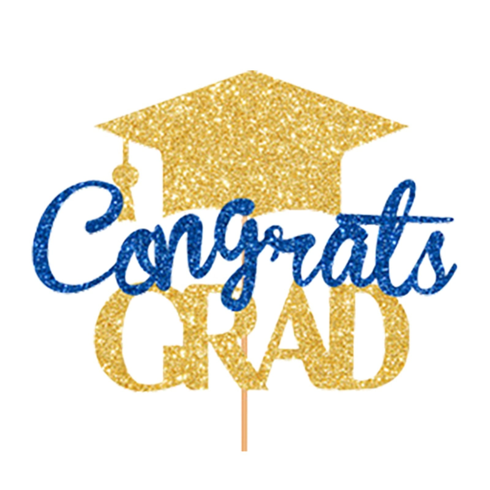 Glitter Congrats Grad Cake Topper, 2025 Graduation Party Decorations ...