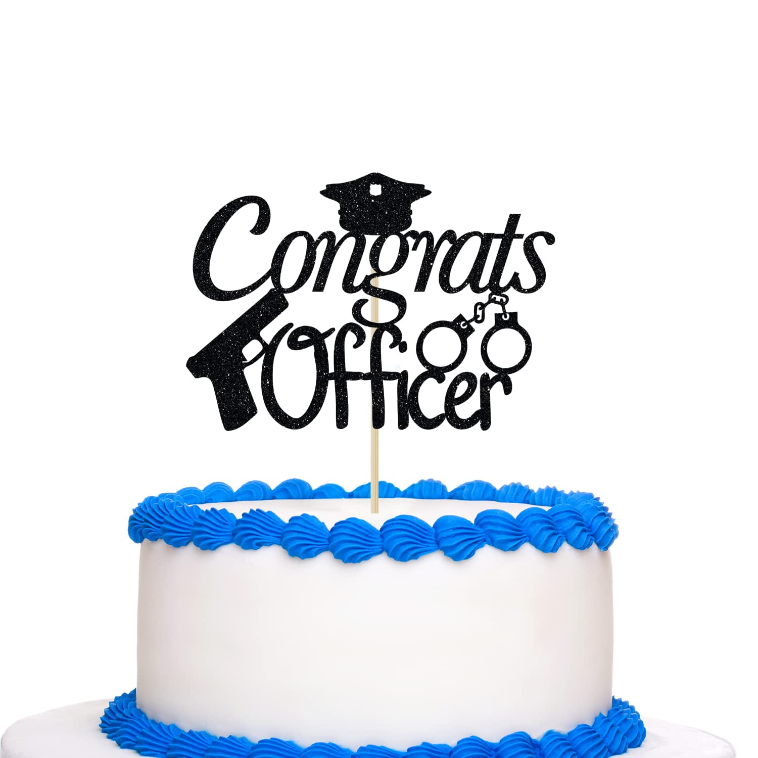 Glitter Congrats Officer Cake Topper - RST1 Officer Graduation Cake ...