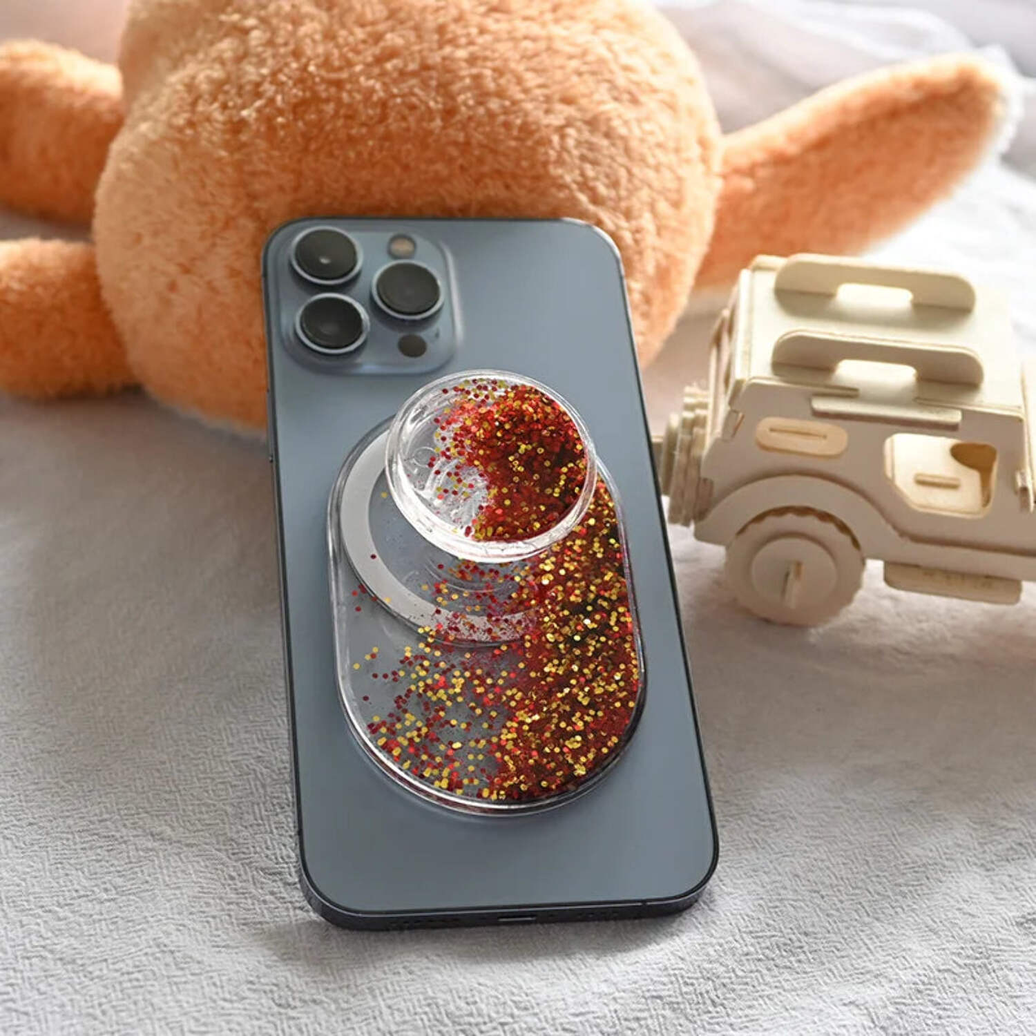 Glitter Crystal Quicksand Liquid For Magsafe Magnetic Bracket Luxury ...