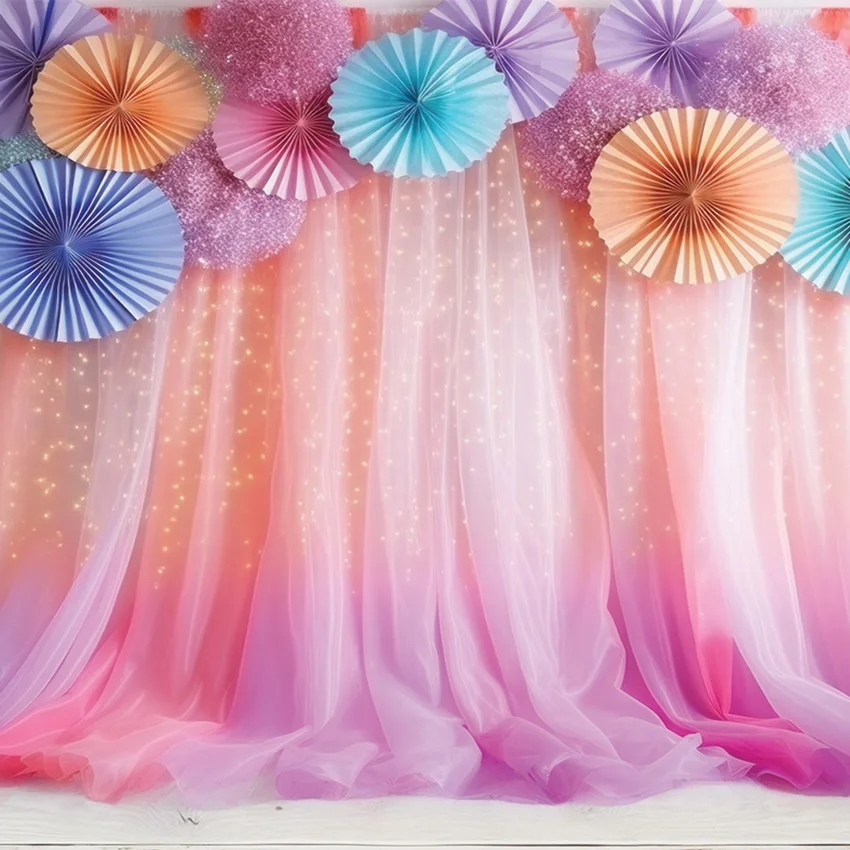 Glitter Curtain Mask Balloon Girl Birthday Party Cake Smash Portrait r ...