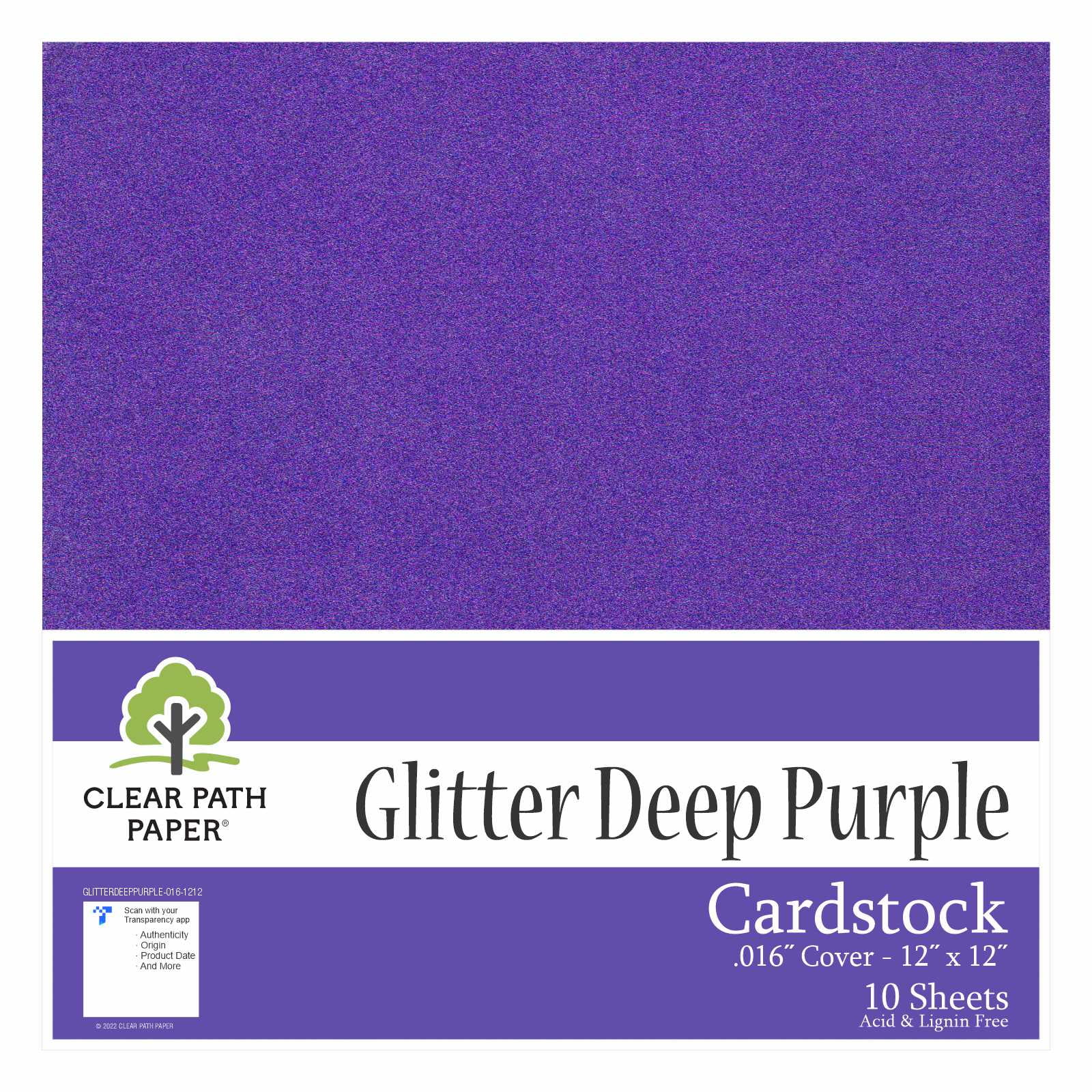 Glitter Deep Purple Cardstock - 12 x 12 inch - .016" Thick - 10 Sheets ...