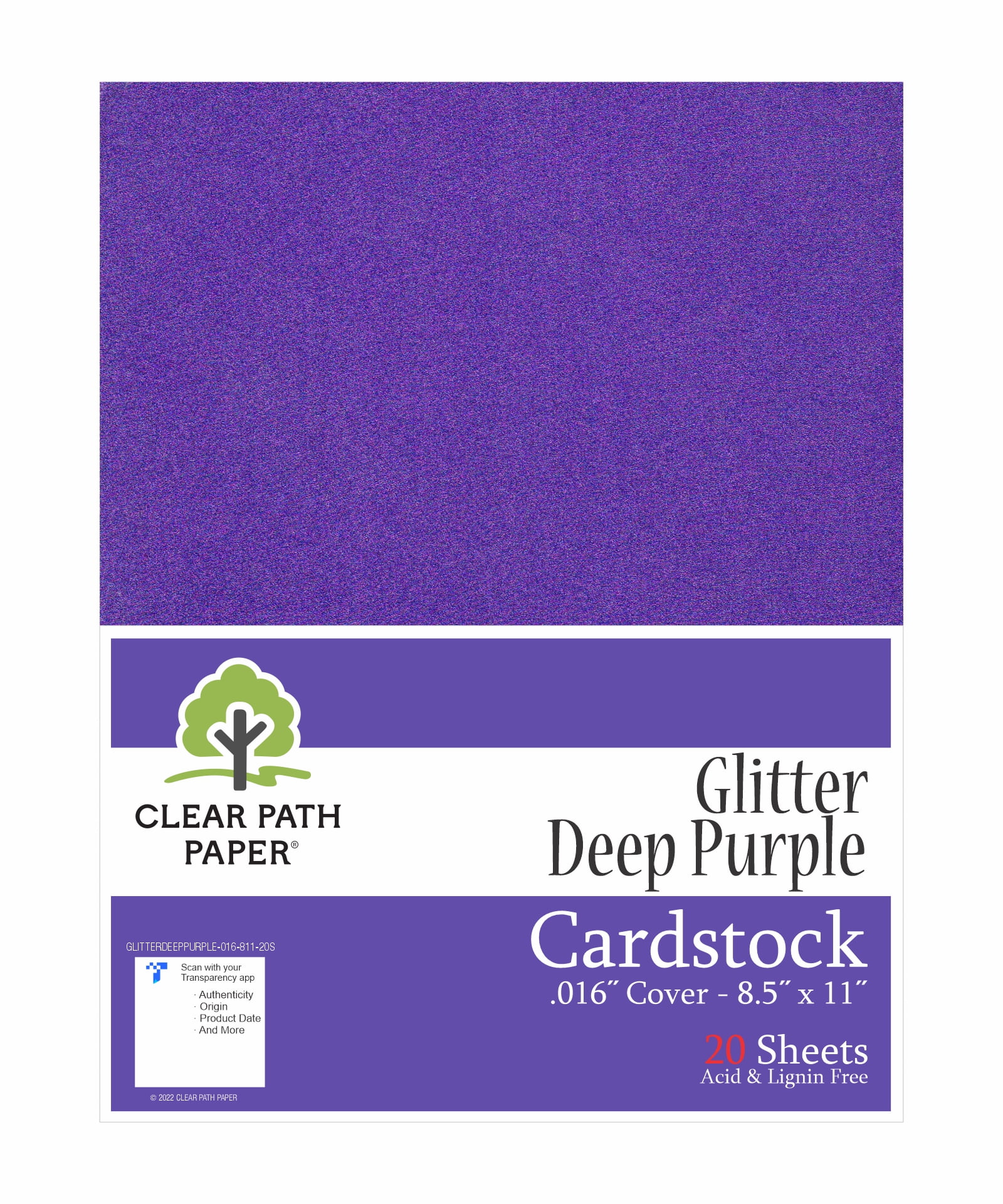 Glitter Deep Purple Cardstock - 8.5 x 11 inch - .016" Thick - 20 Sheets ...