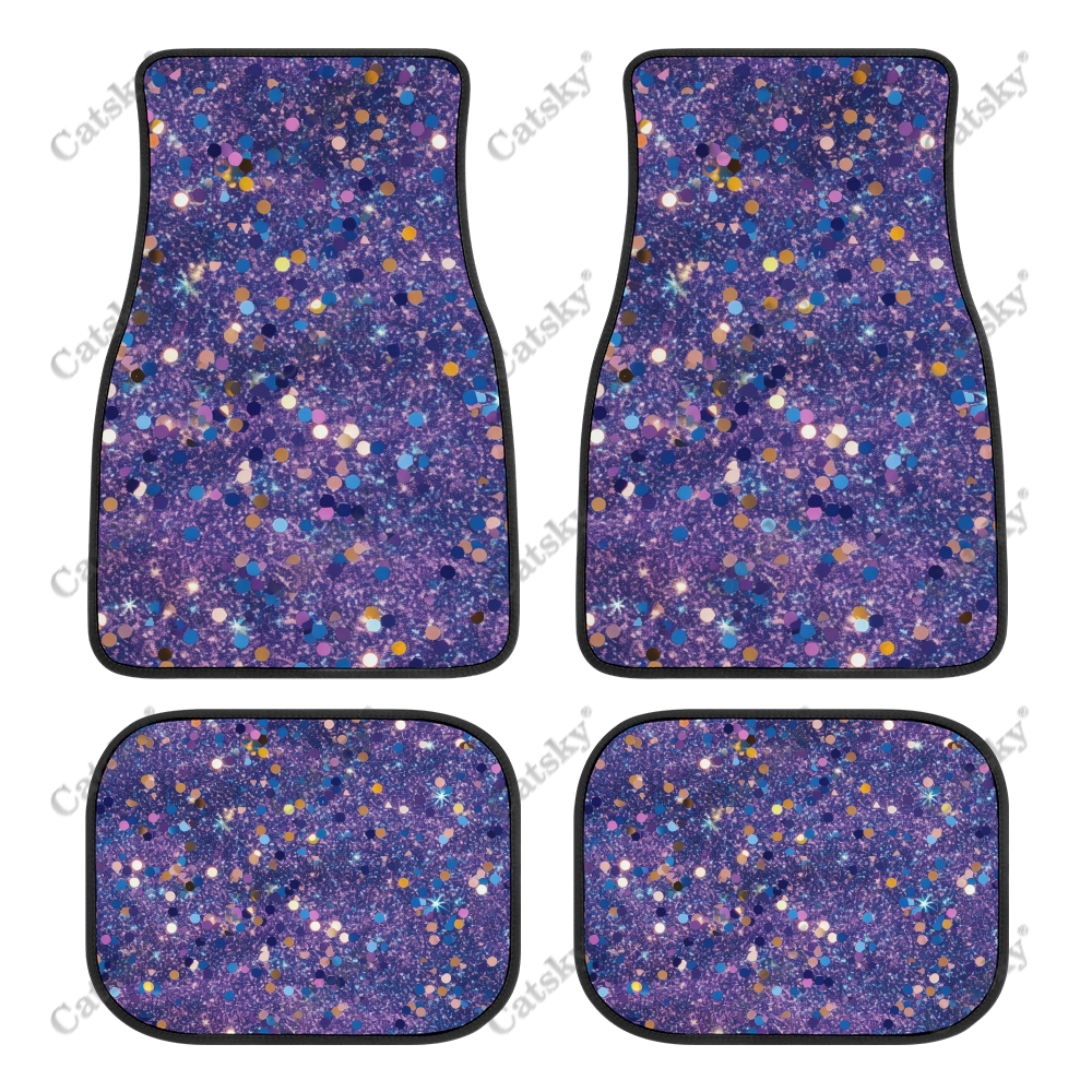 Glitter Digital Pattern Car Auto Floor Mats Carpet 4PCS Customized Cars ...
