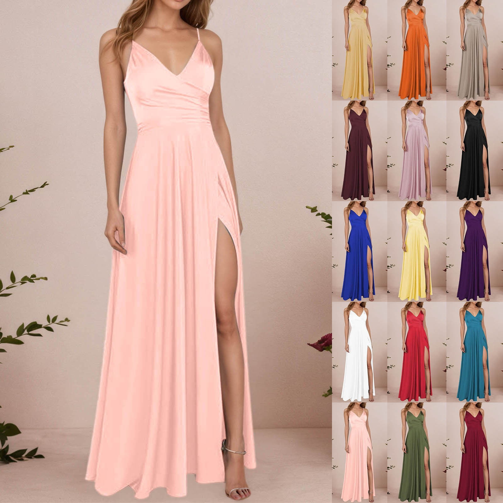 Glitter Dress Women's Party Dress Dresses V-Neck Chiffon Evening ...