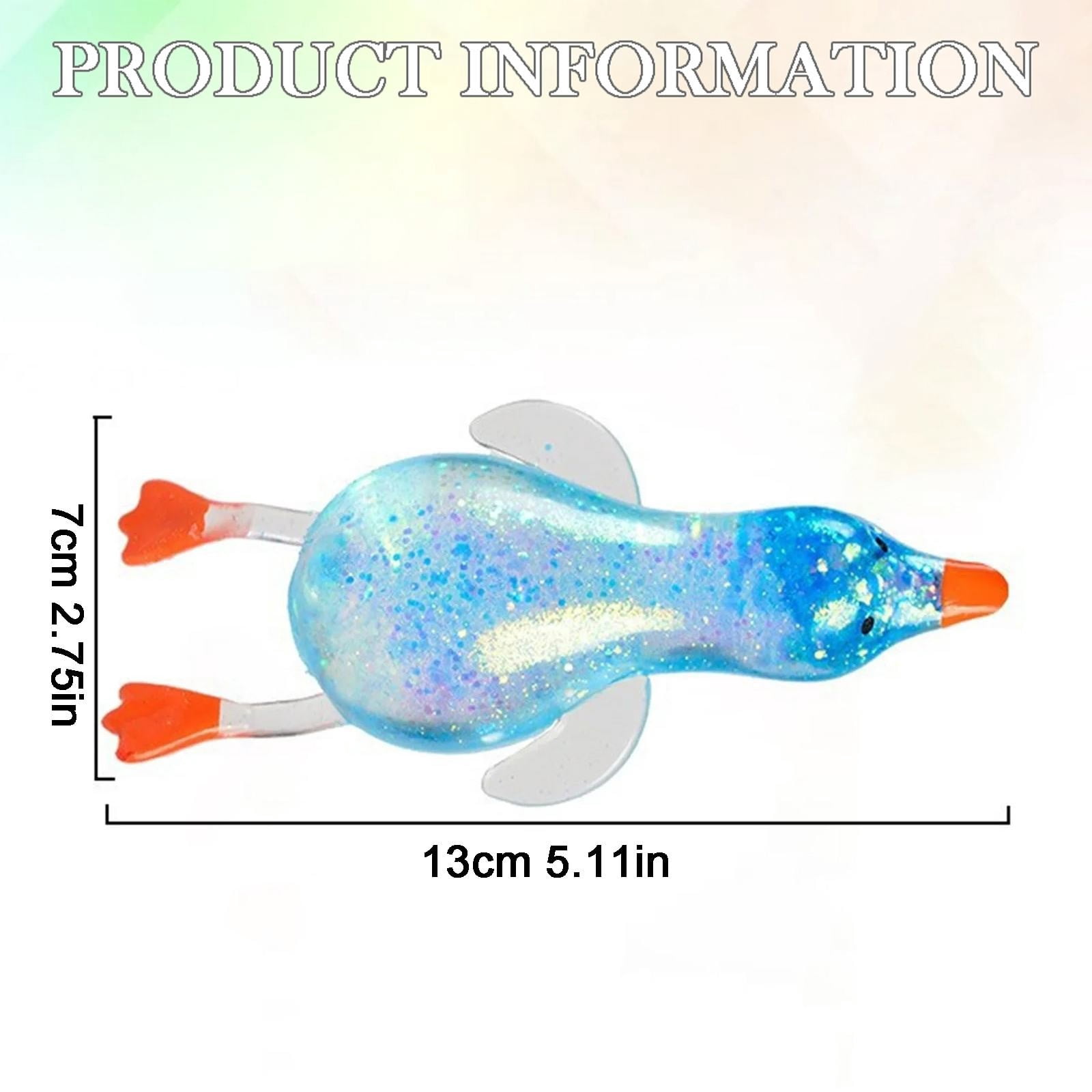 Glitter Duck Squishy Sensory Toy, 1PC Soft Squeeze Relief Toy for ...