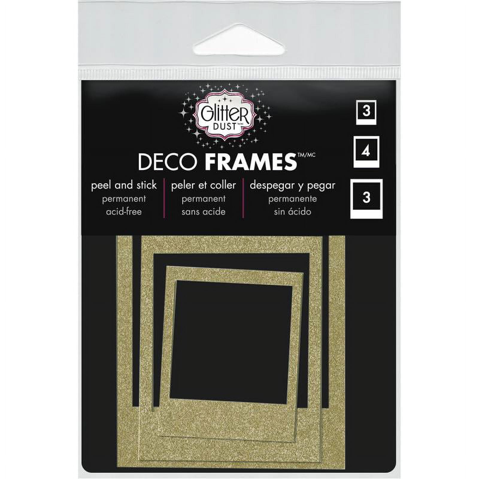 Glitter Dust Frame Assortment 10/Pkg-Polaroid Gold, Pk 4, Thermoweb ...