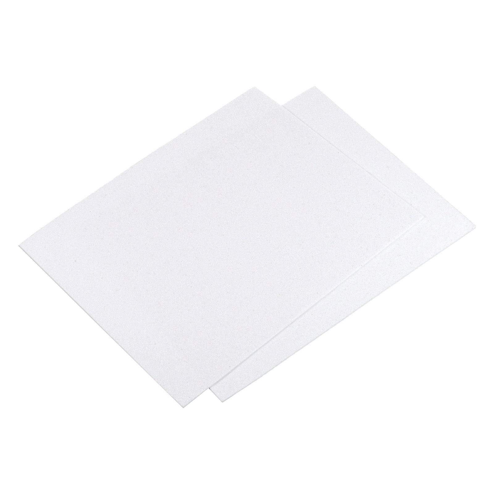 Glitter EVA Foam Sheets White 10.8x8.4 Inch 1.5mm for Arts and Crafts ...
