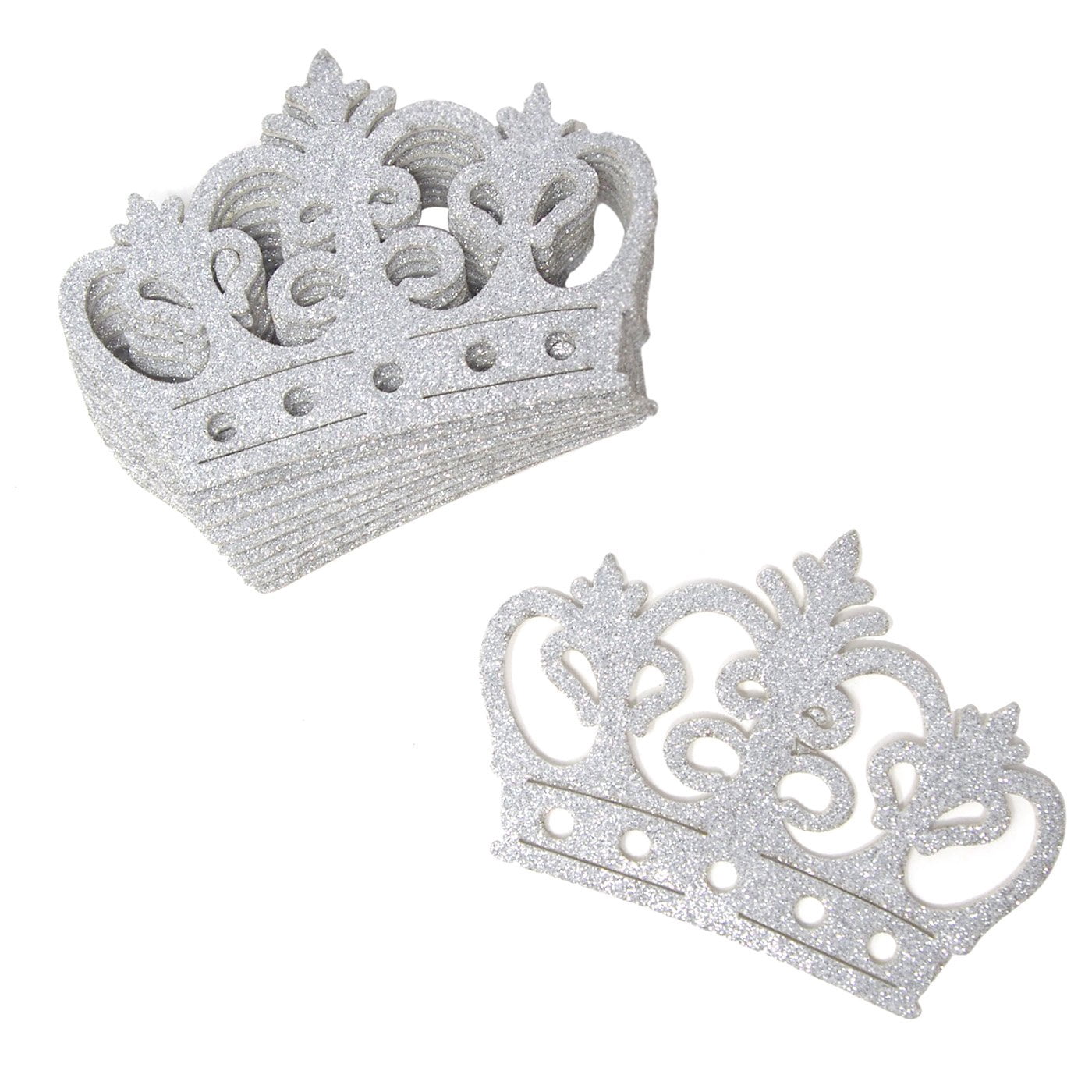 Glitter Foam Royal Crown Cut-outs, Silver, 4-3/4-Inch, 10-Count ...