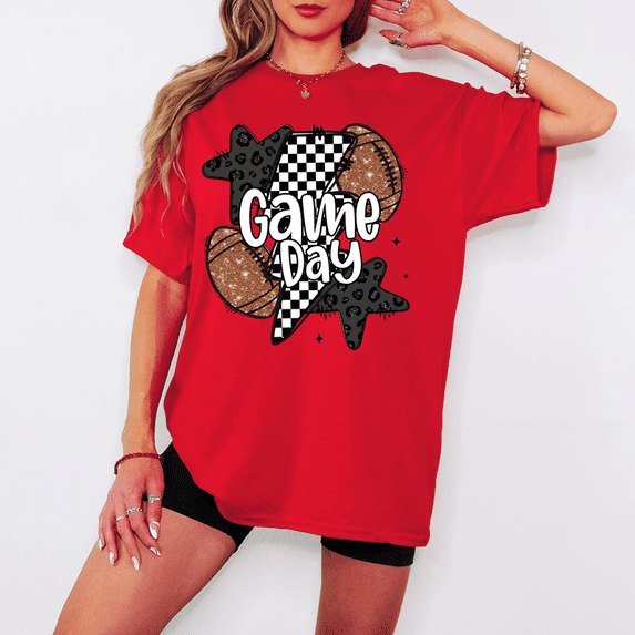 Glitter Football Shirt, Game Day Football Shirt for Men and Women ...