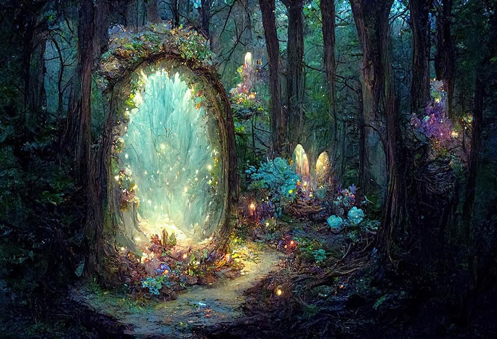 Glitter Forest Wonderland Floral Kids Birthday Wedding Portrait ration ...