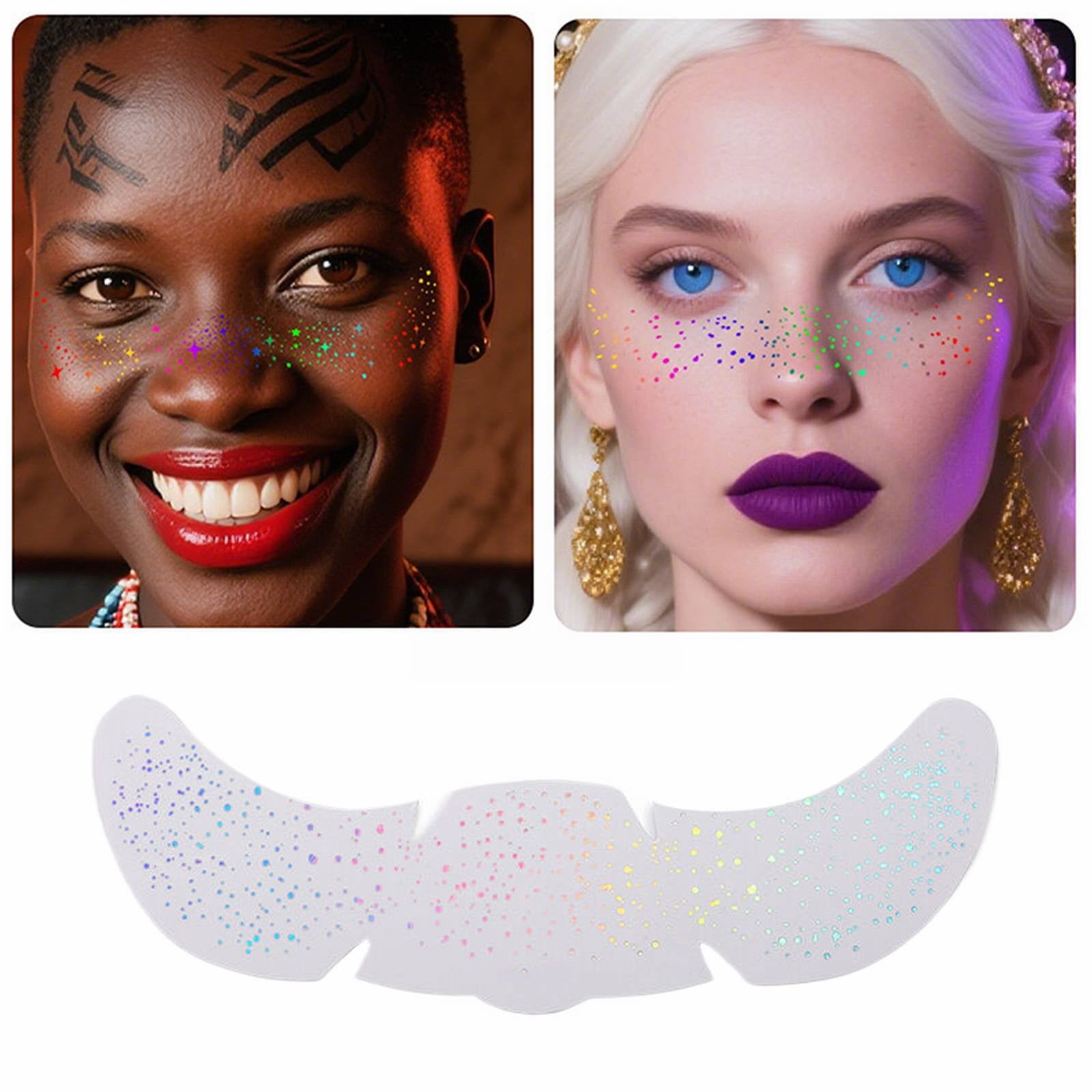 Glitter Freckles Rainbow Pride, 9-Pack Face Tattoo Sparkle Heart ...