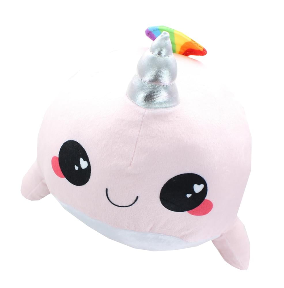 Glitter Galaxy 12-Inch Rainbow Spout Pink Narwhal Collectible Plush ...