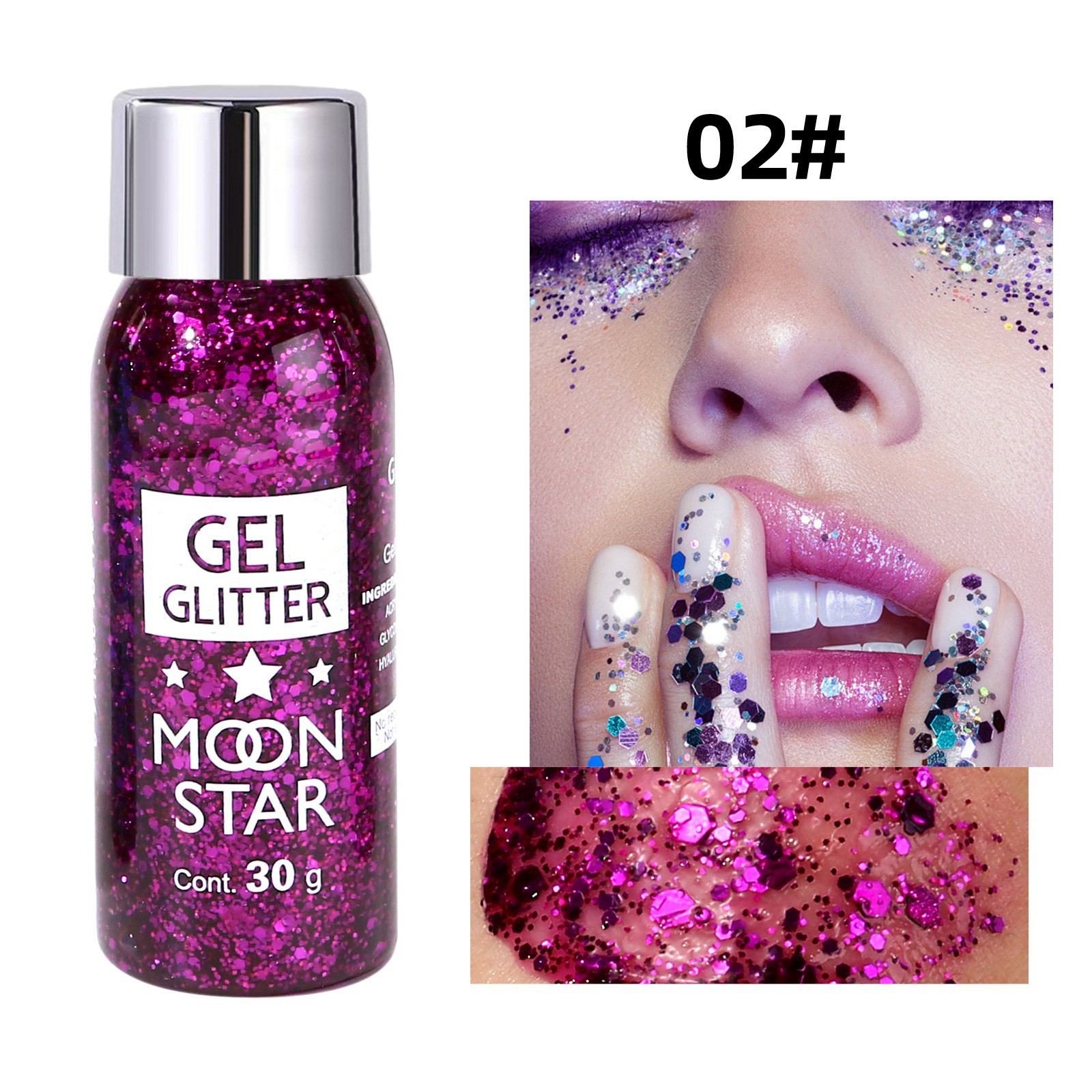 Glitter Gel Liquid Eyeshadow Body Glitter Colorful Stage Makeup ...