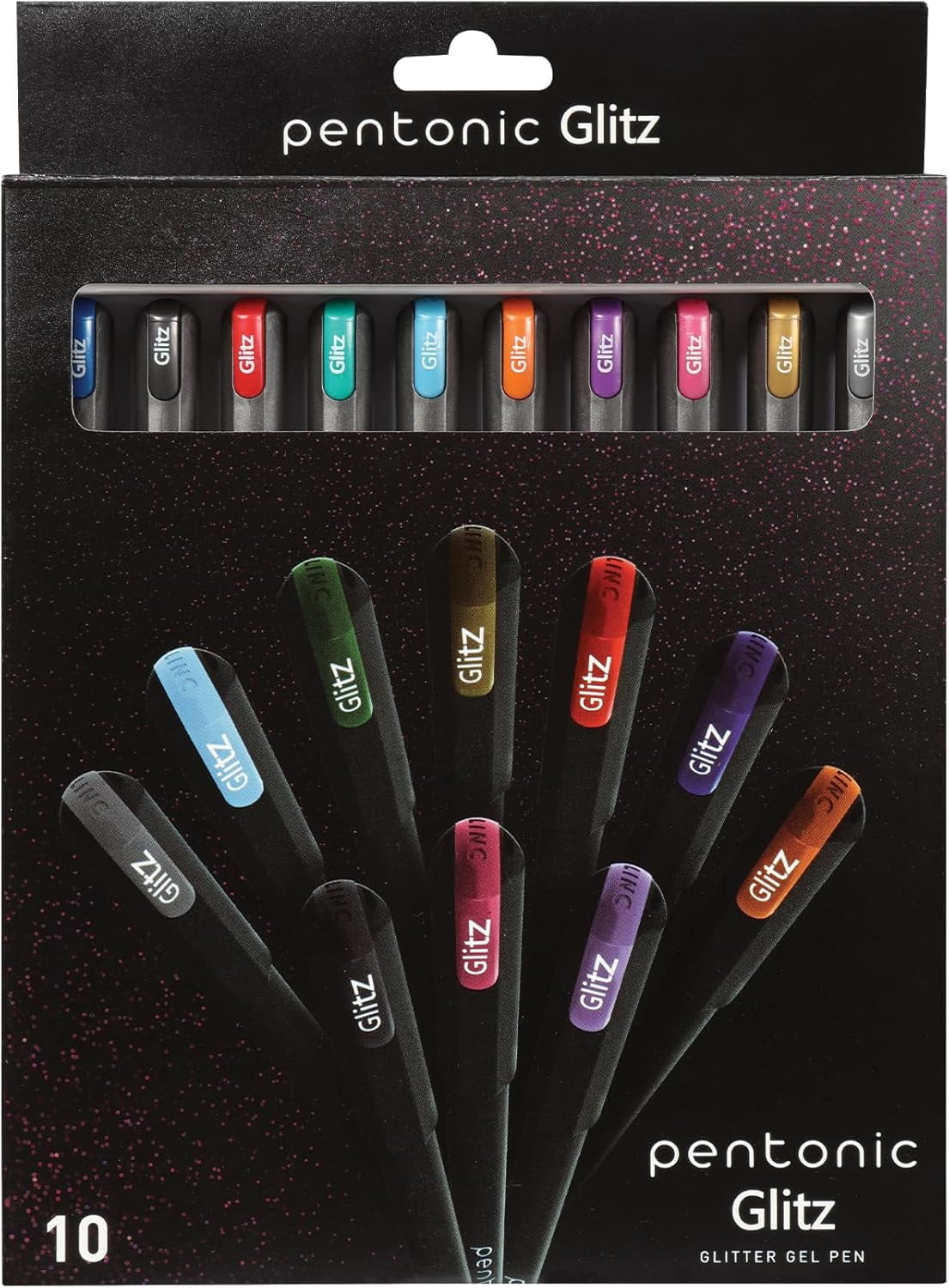 Glitter Gel Pens, 10 Count, Assorted Colors, 1.0 mm Bold Point, Smooth Writing For Journaling ...